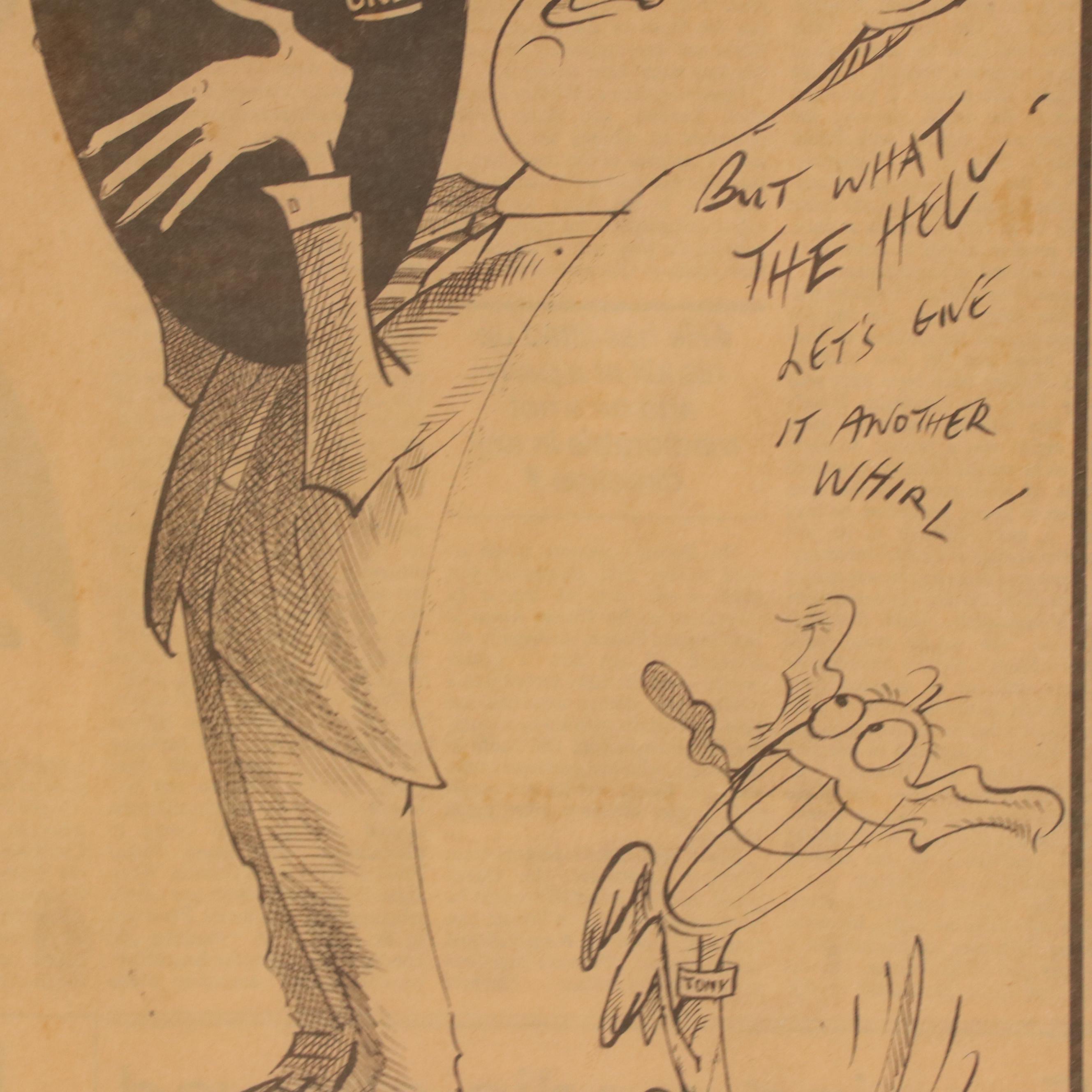 Gerald Scarfe Newspaper Print Political Cartoon, 1998 | EBTH