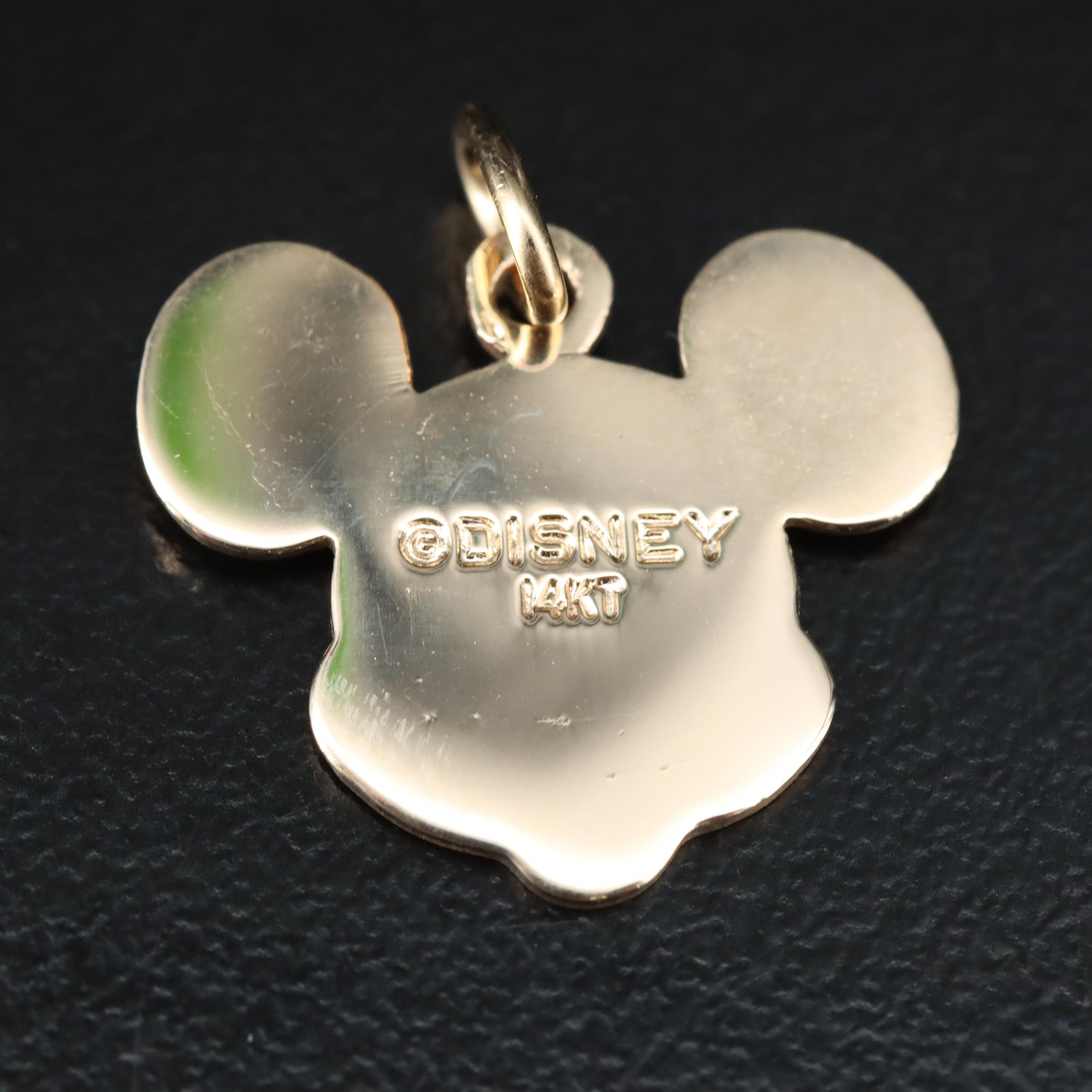 Disney Mickey Mouse 14K Charm Pendant | EBTH