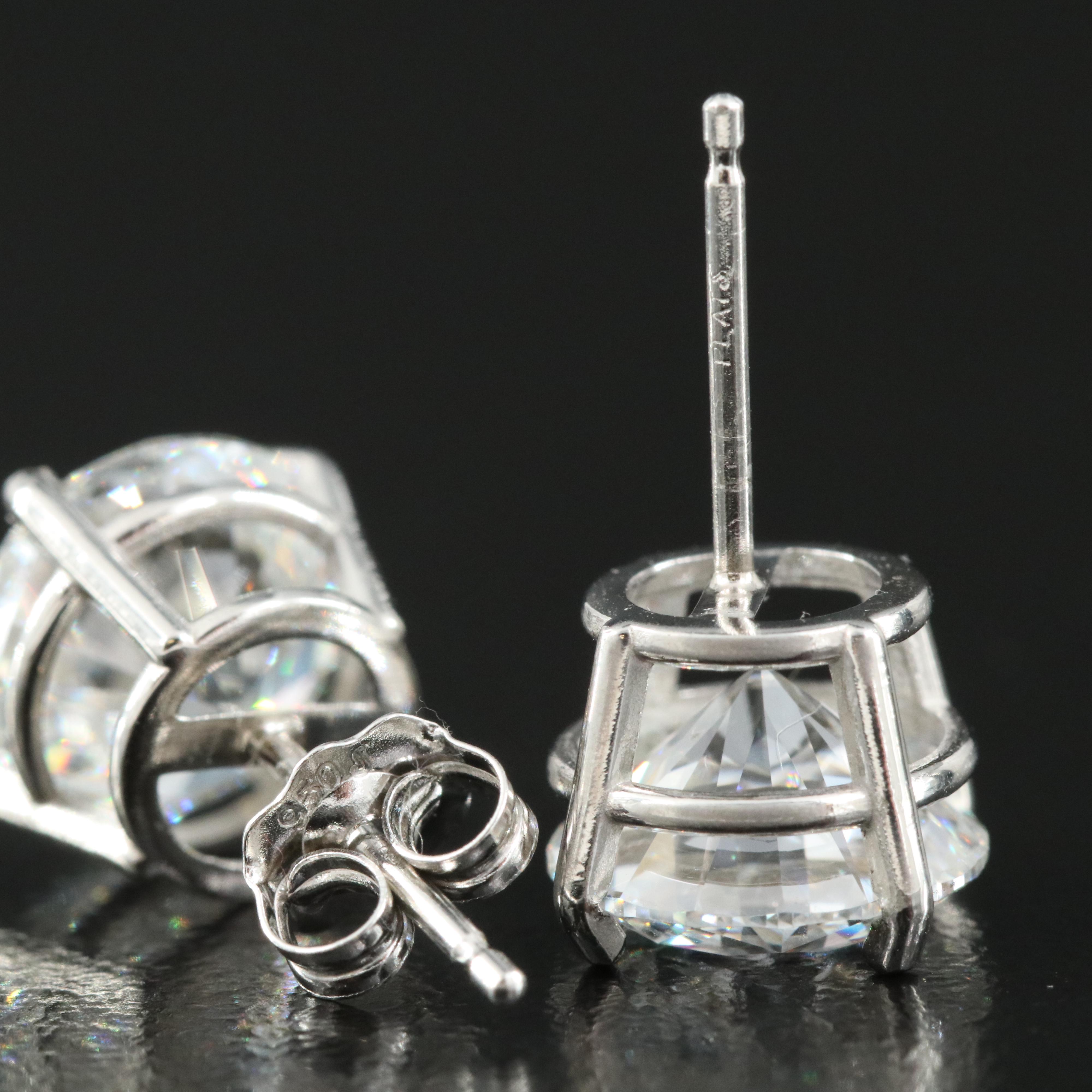 Platinum 4.20 CTW Lab Grown Diamond Stud Earrings with IGI Reports | Everything But The House