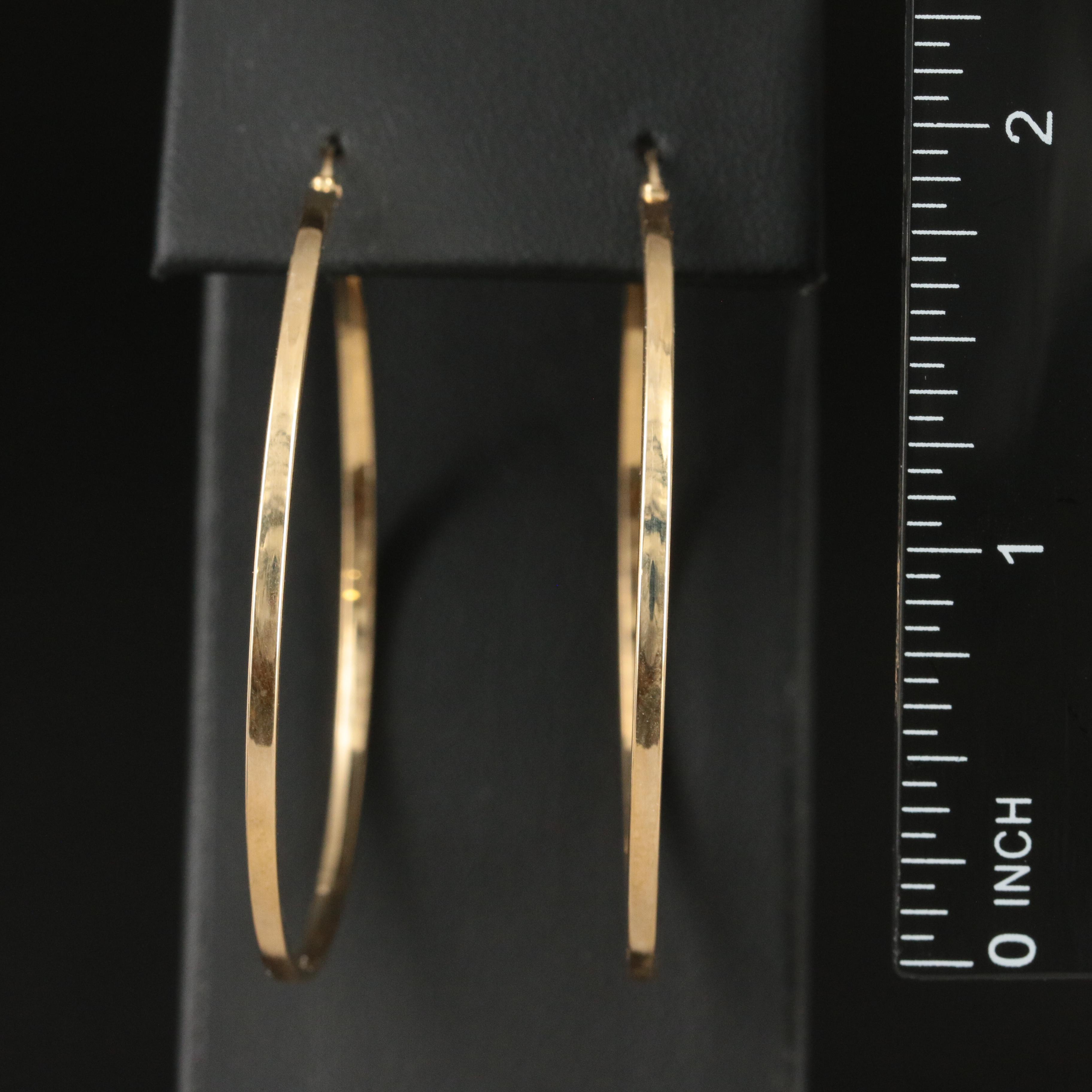 14K Flat Hoop Earrings | EBTH
