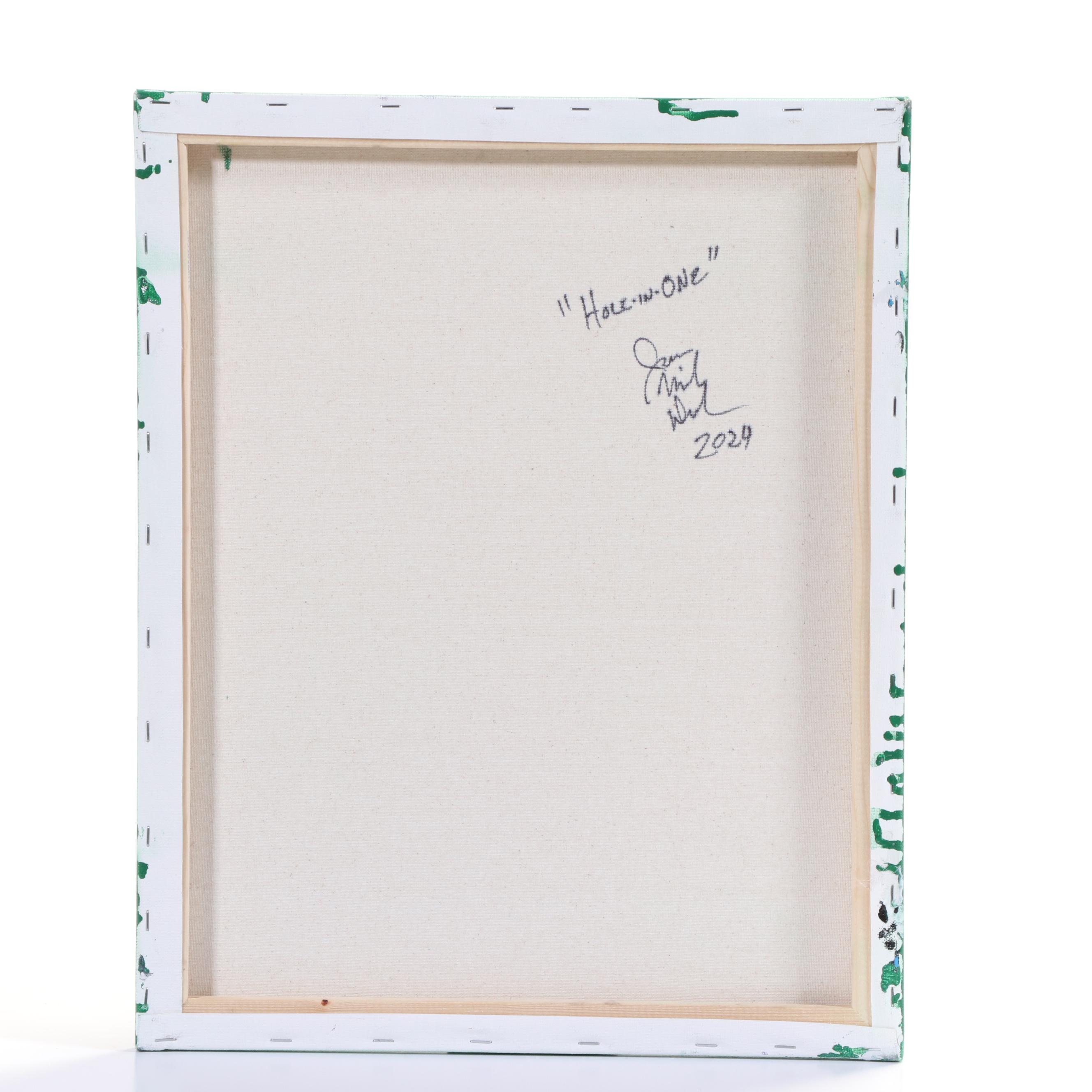 Jason Michael Durham Abstract Mixed Media Painting "Hole-in-One," 2024 ...