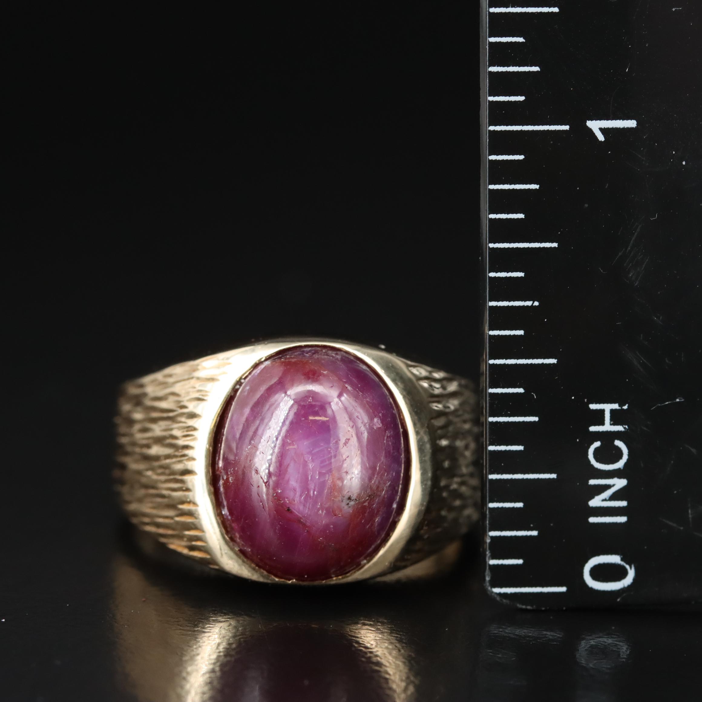 14K (Origin Undetermined) Star Ruby Solitaire Ring | EBTH