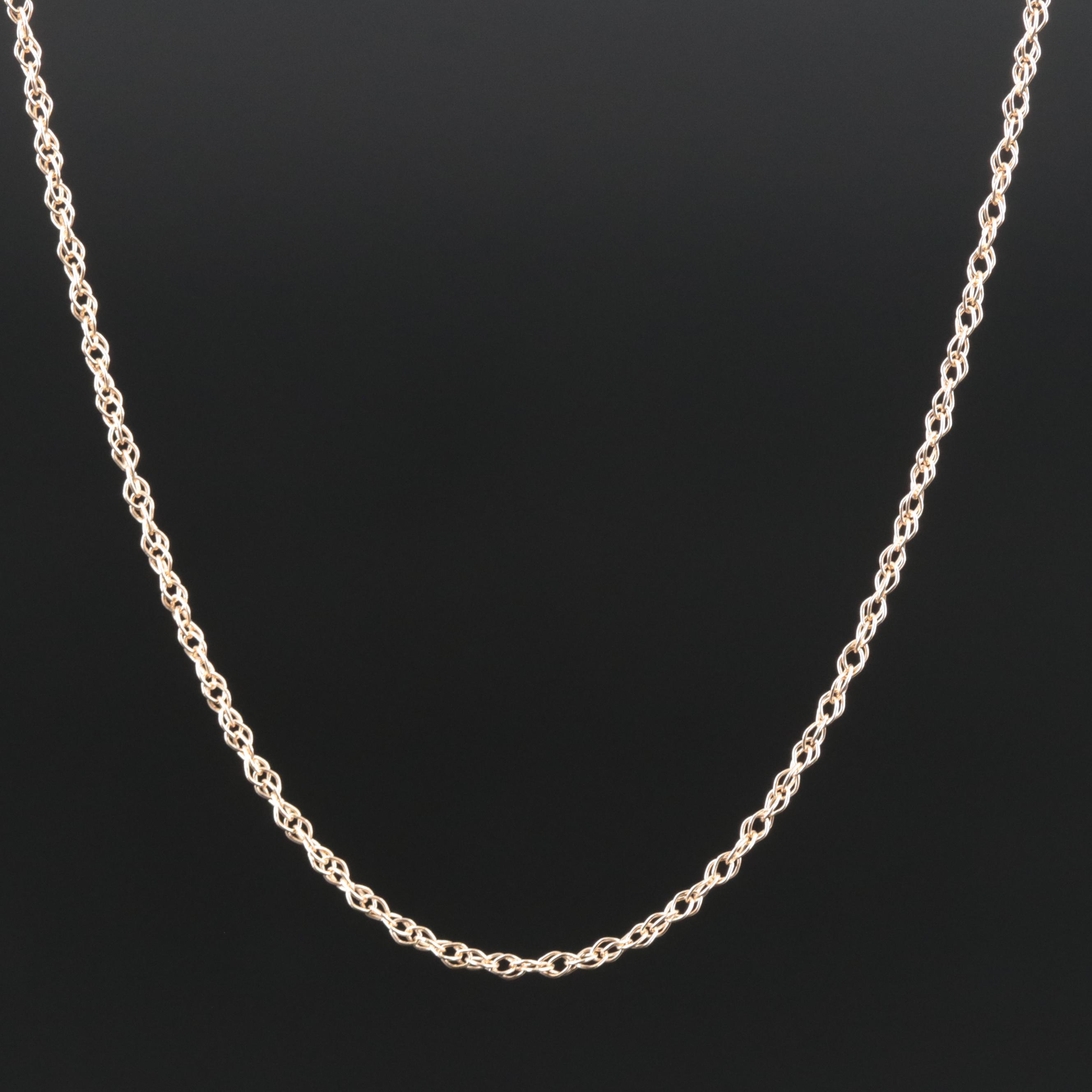 14K French Rope Chain Necklace | EBTH