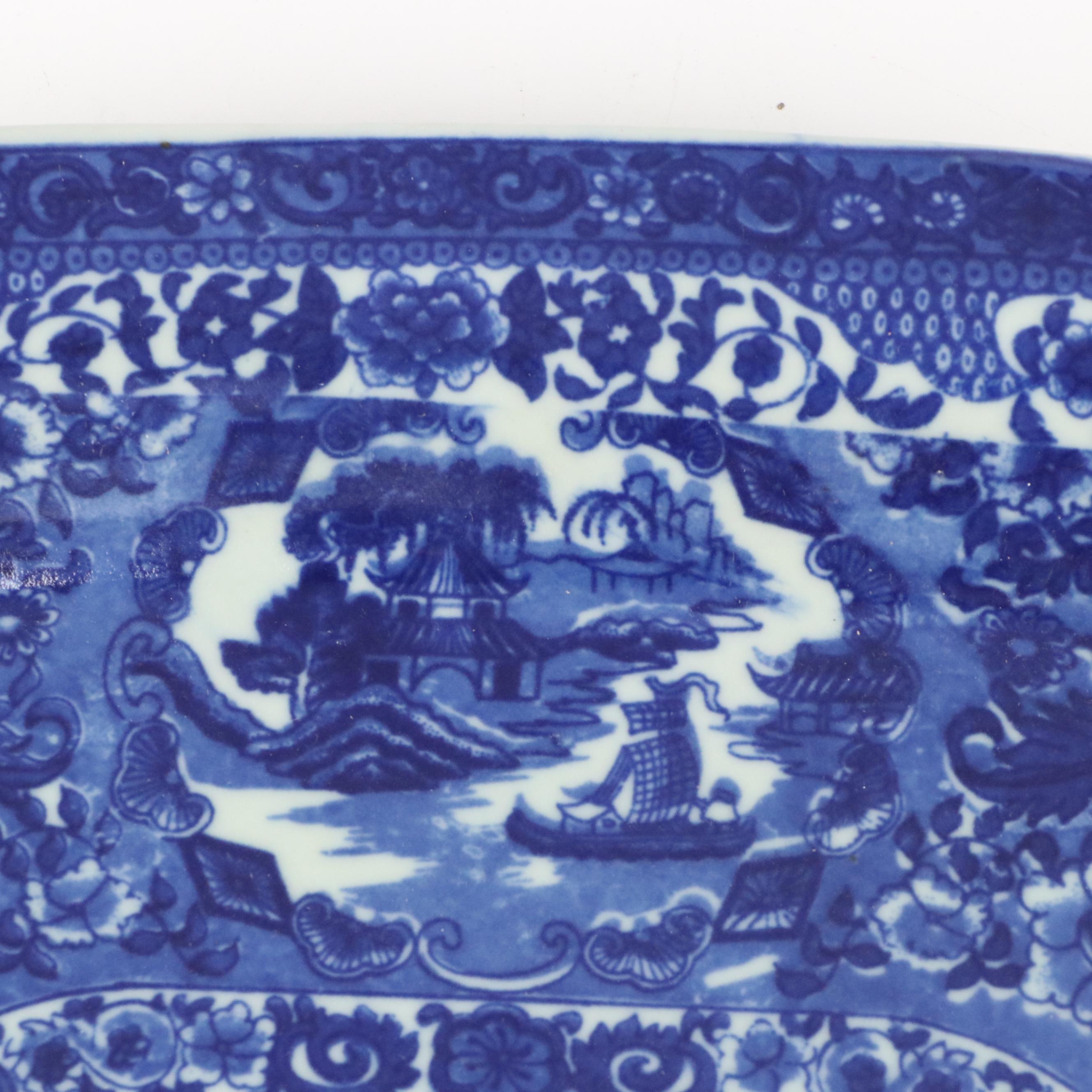 Victoria Ware Blue Willow Pattern Ironstone Tray | EBTH