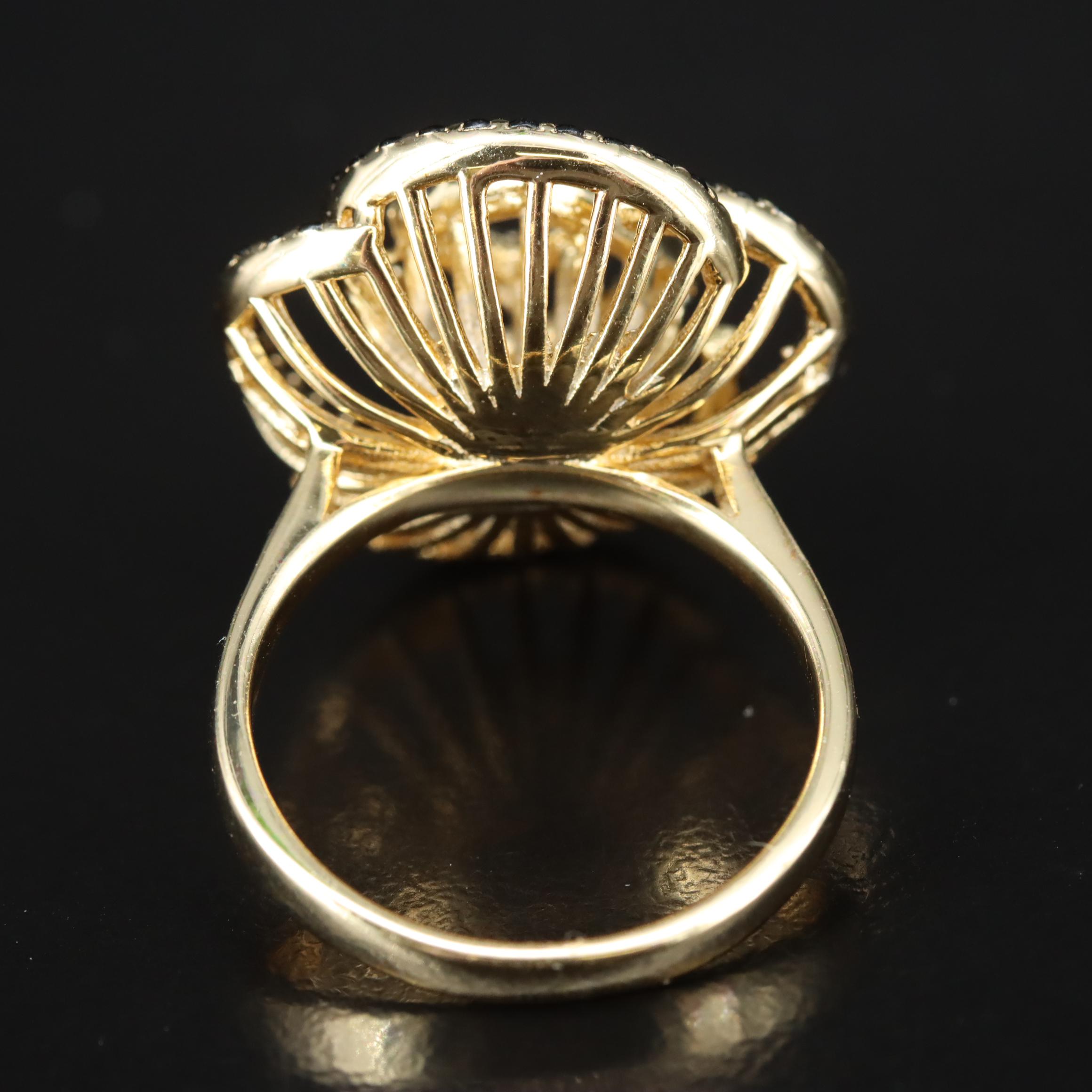 Sterling Spinel Flower Ring | EBTH