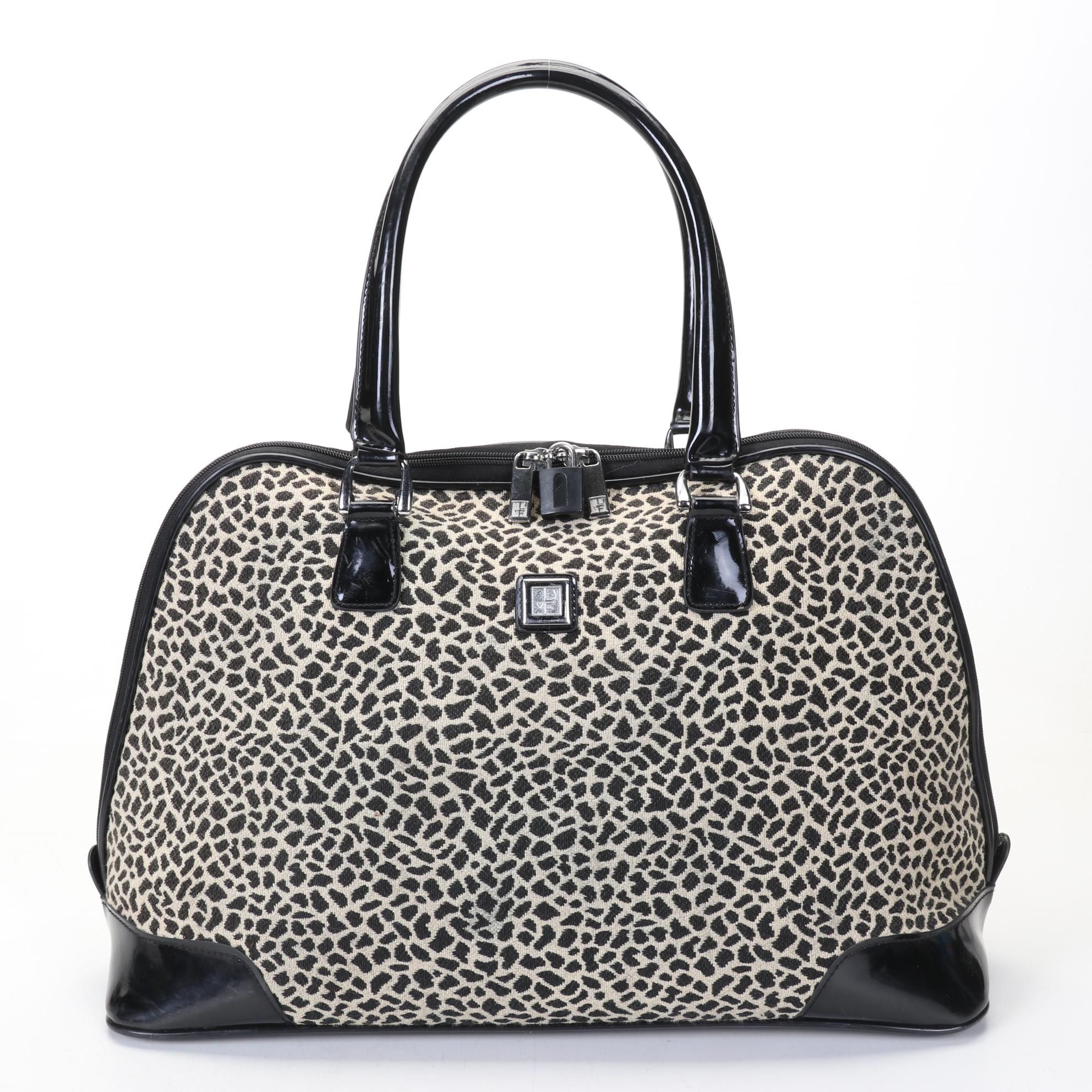 Diane Von Furstenberg Animal Print & Patent Leather Weekender Bag, Red ...