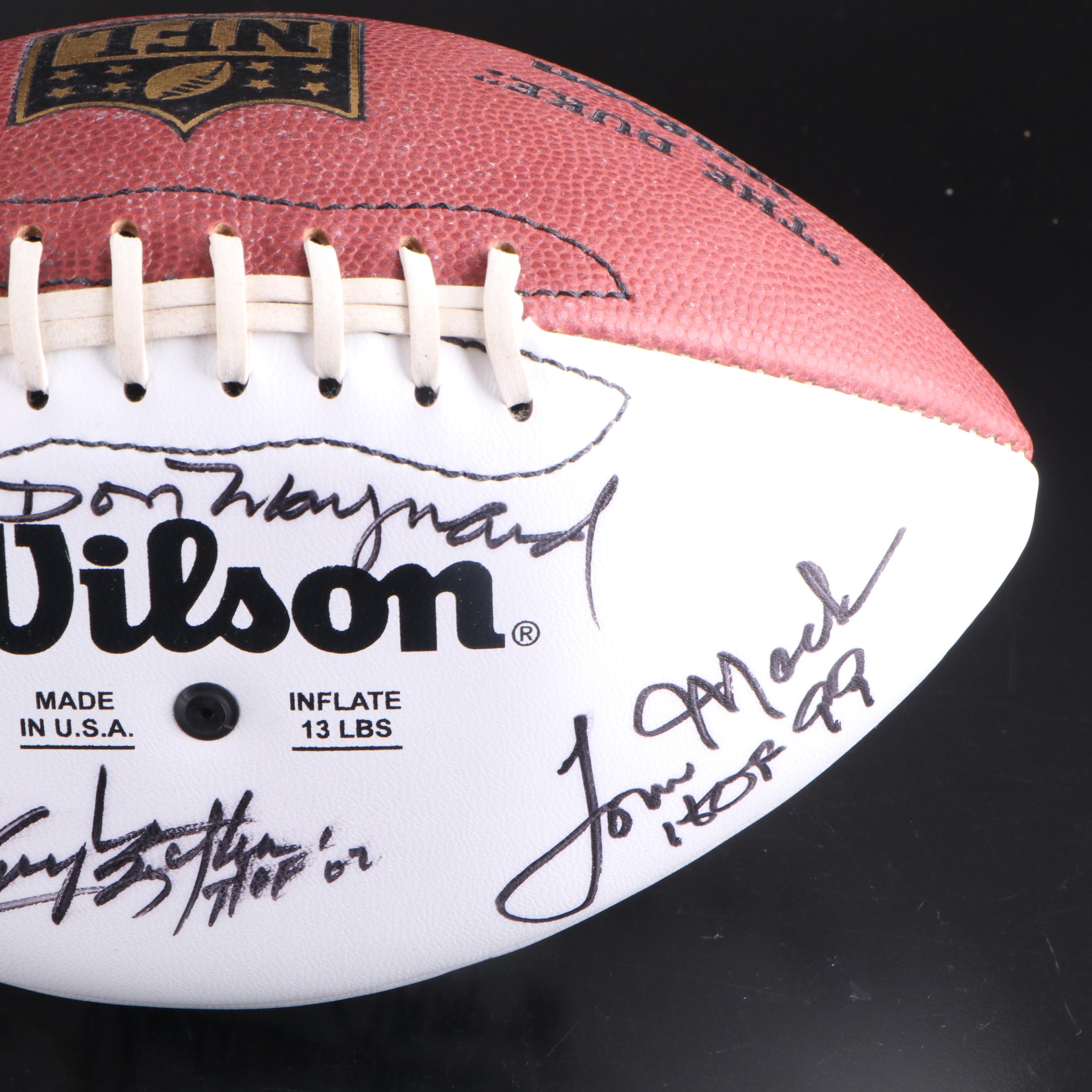 Pro Football Hall Of Fame Golf Outing Signed Footballs with Muñoz ...