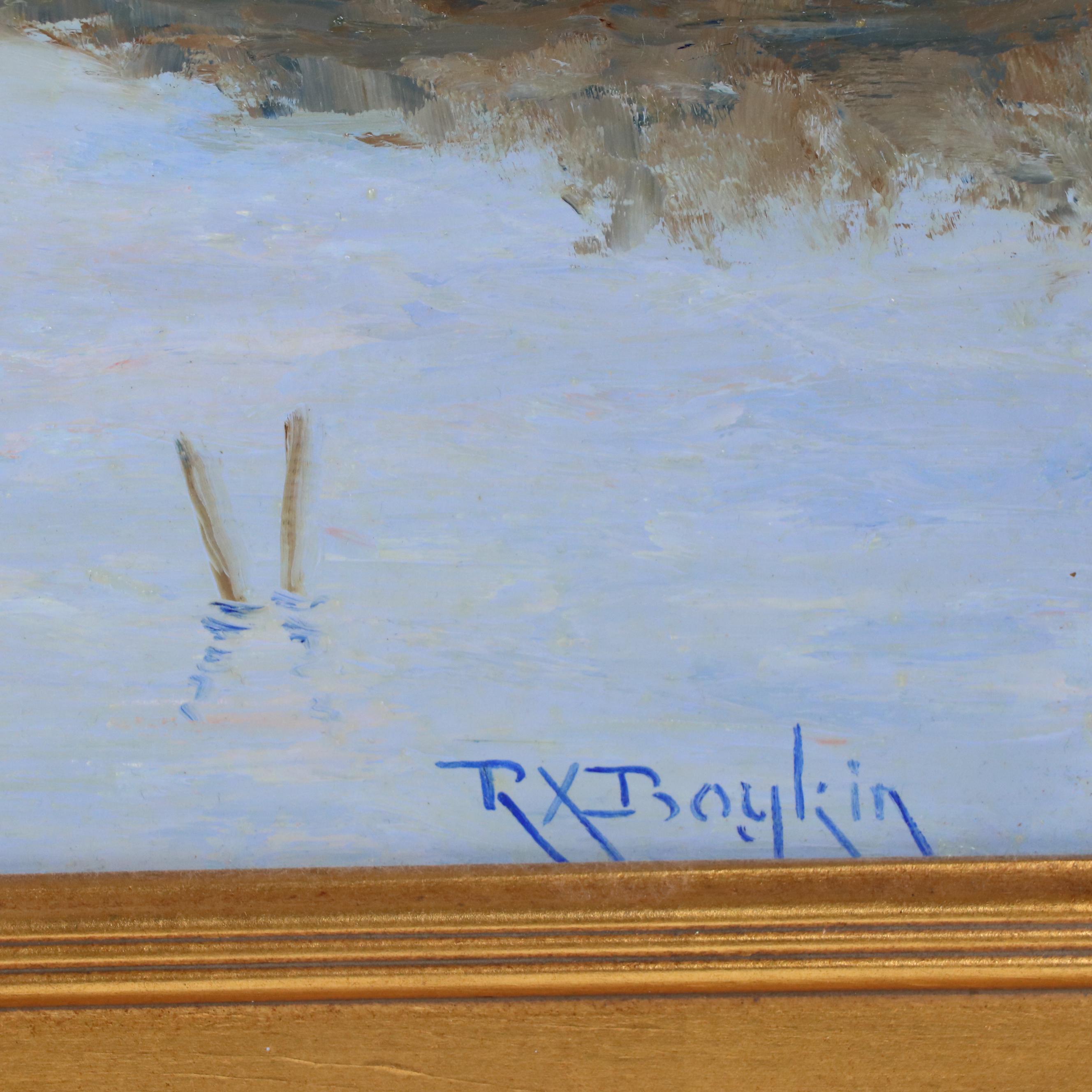 Robert "RX" Boykin Oil Painting of a River Landscape | EBTH