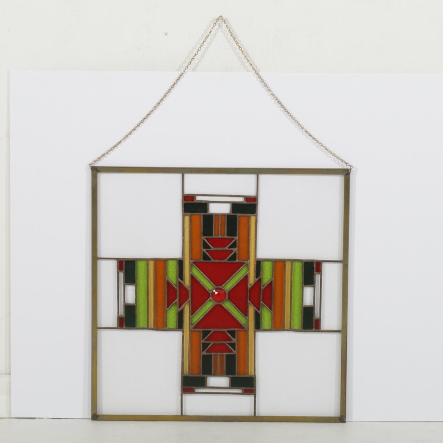 Stained And Slag Glass Wall Hanging Ebth