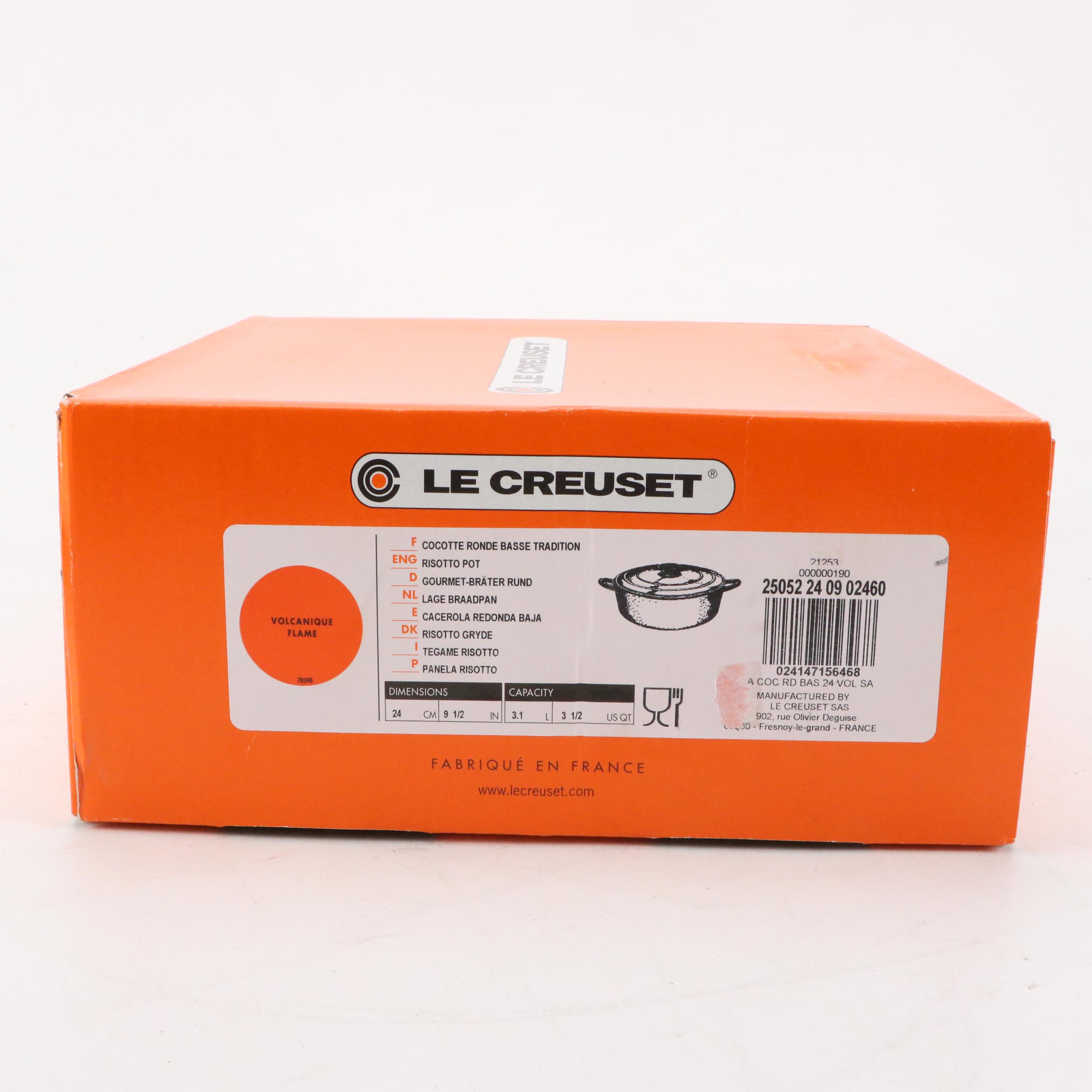 Le Creuset Volcanique 3.5 Qt. Enameled Cast Iron Risotto Pot | EBTH