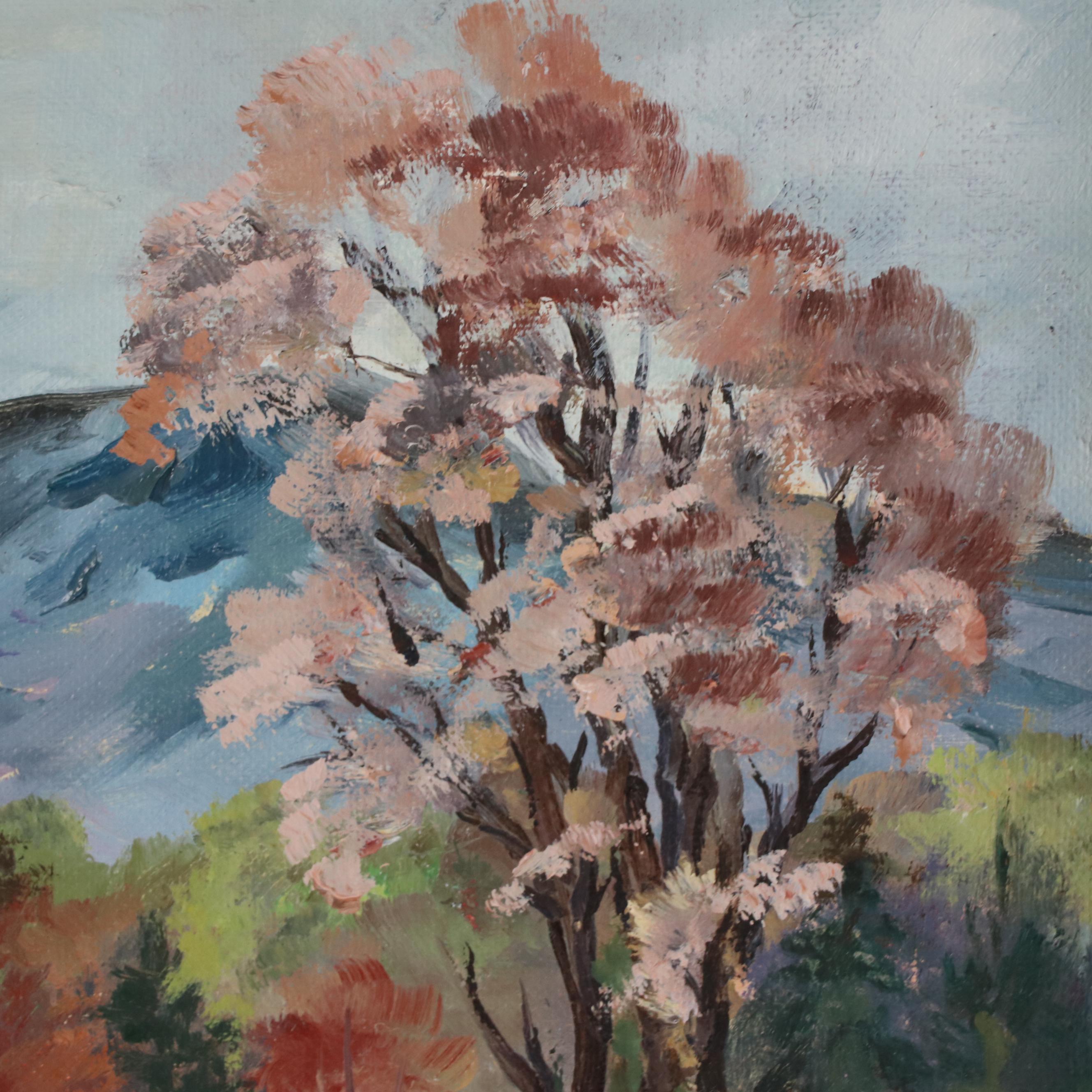 Alice R. Lenz Oil Painting of Pastoral Landscape with House and ...