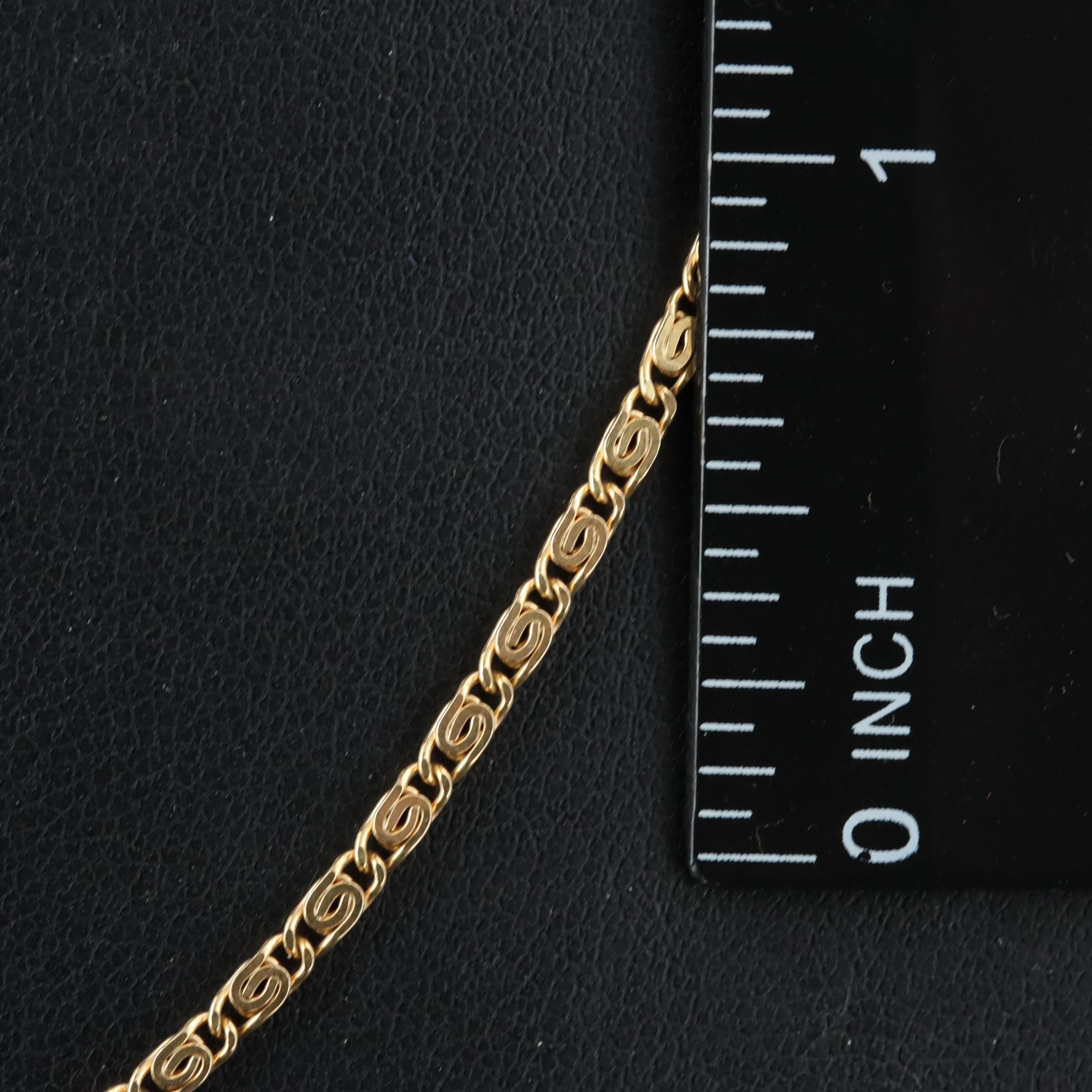 Italian 14K Snail Chain Necklace | EBTH