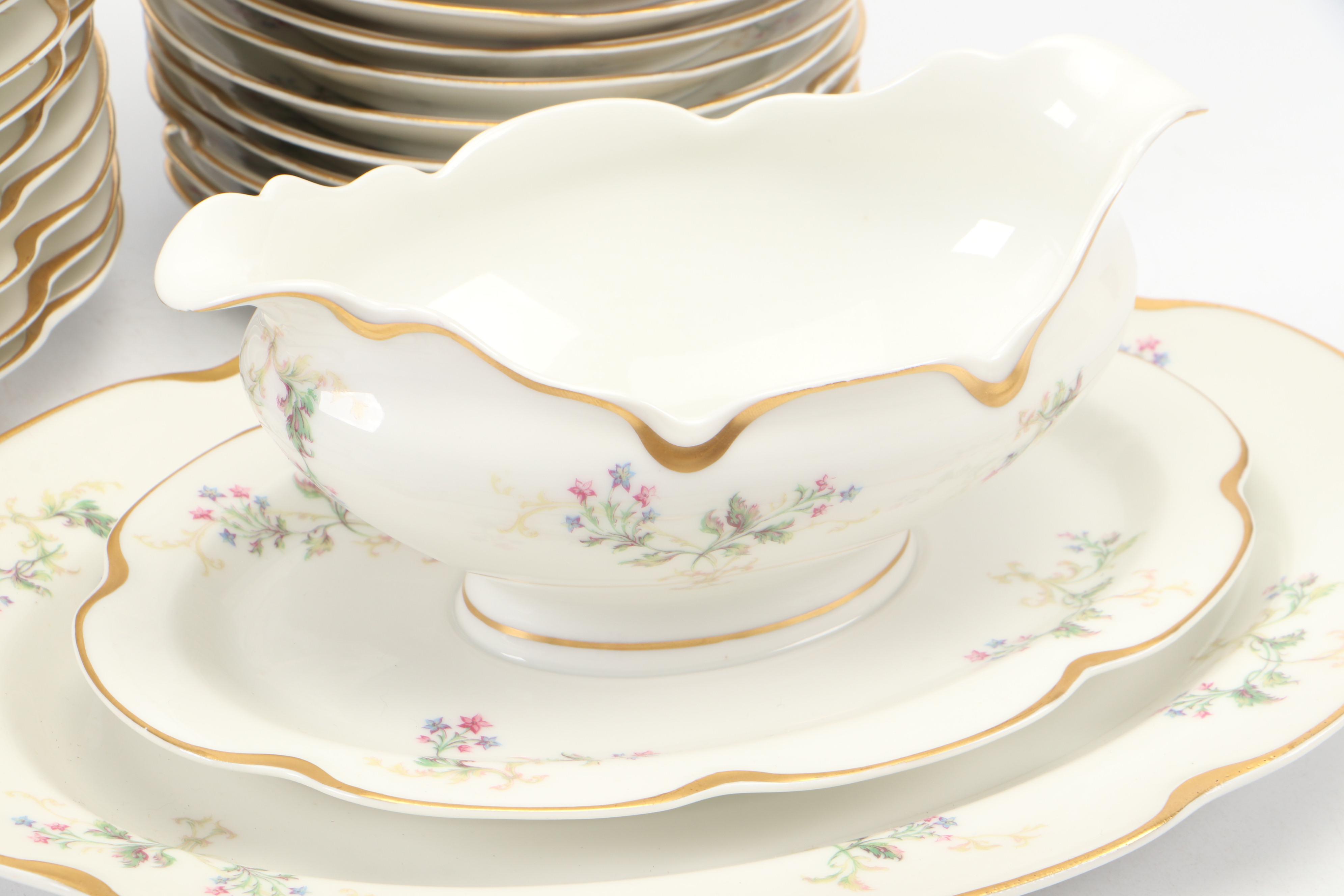 Haviland Limoges Porcelain Floral Pattern Dinnerware, Mid-20th Century ...
