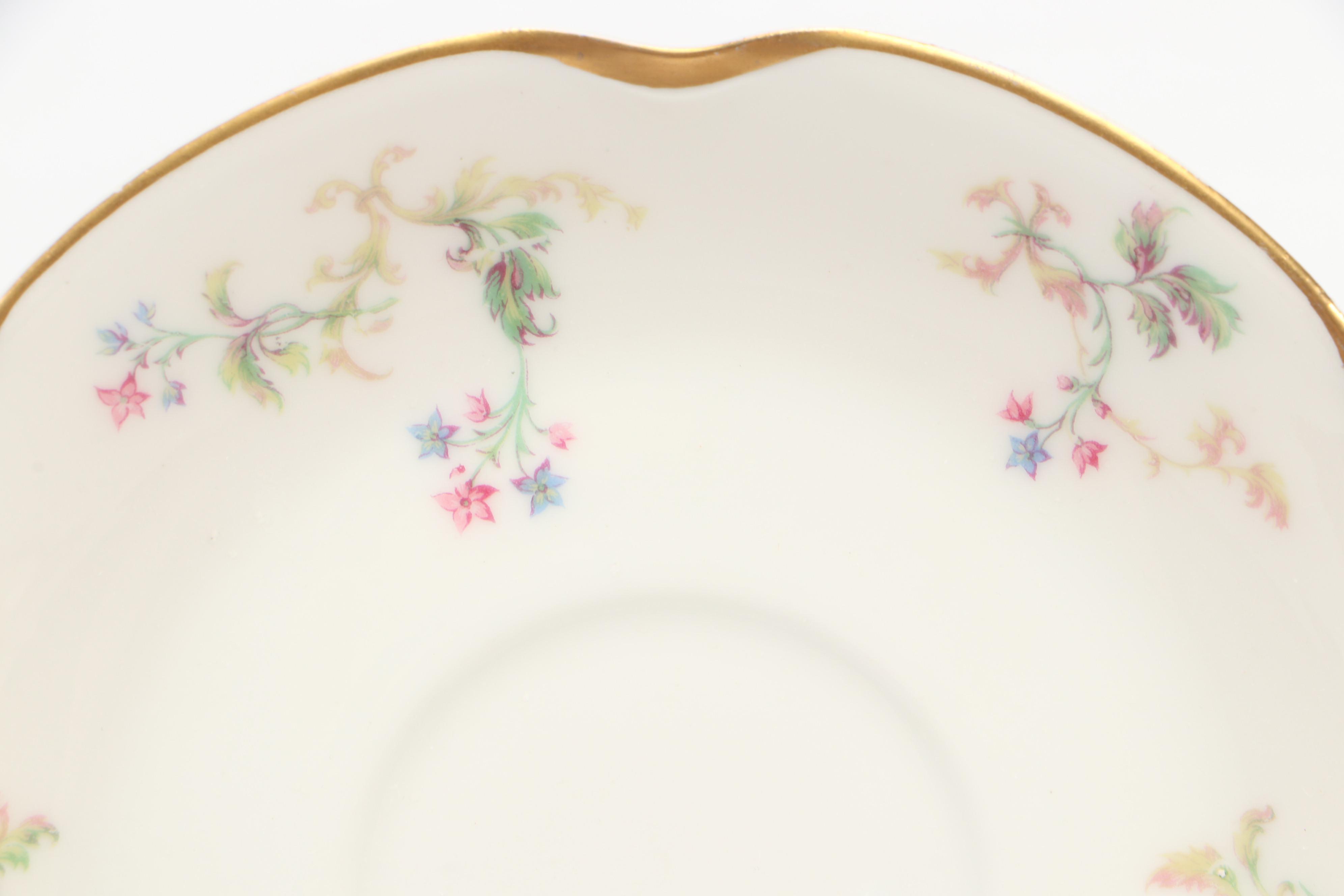 Haviland Limoges Porcelain Floral Pattern Dinnerware, Mid-20th Century ...