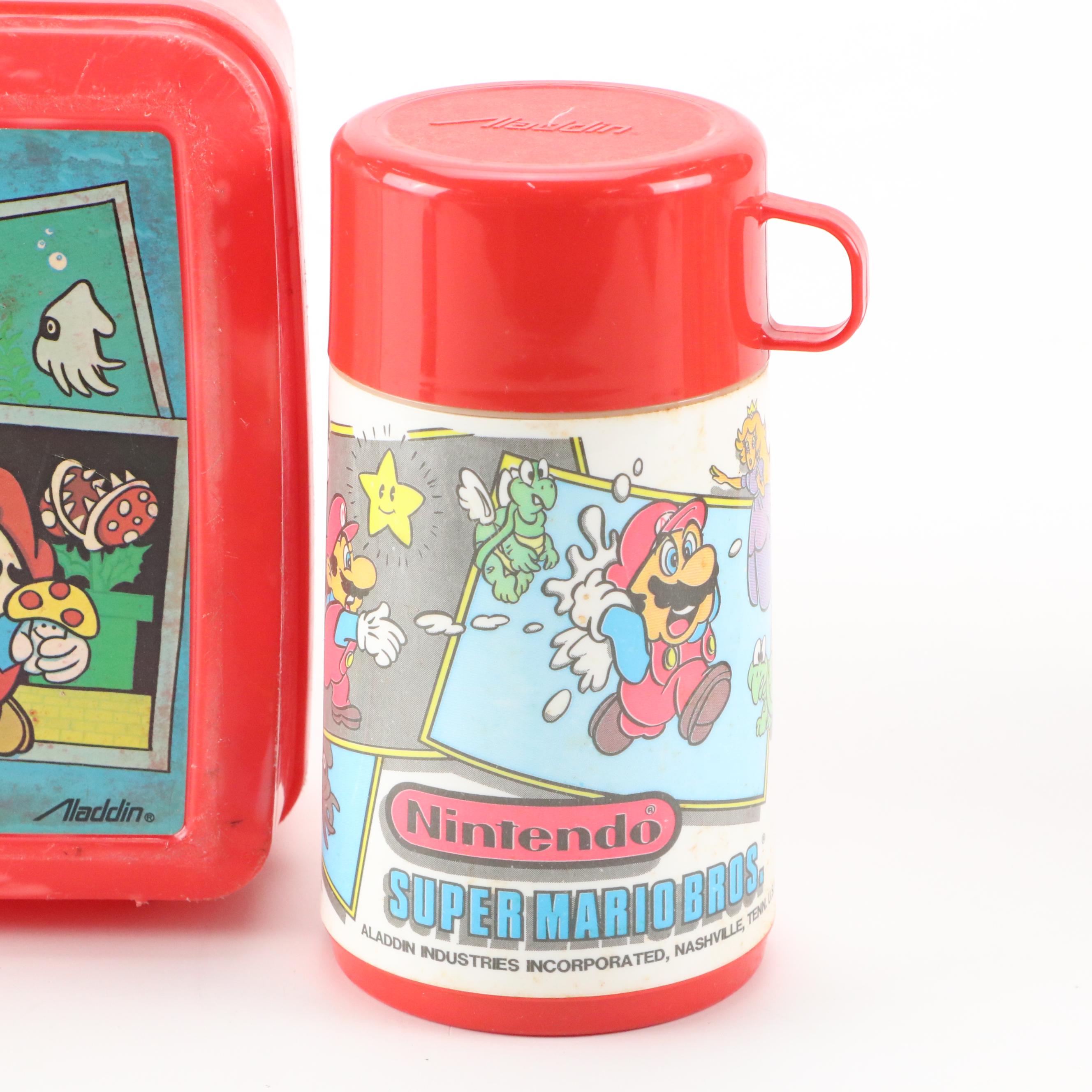 Aladdin Disneyland, Super Mario Bros, Wild Bill Hickok Lunch Boxes with ...