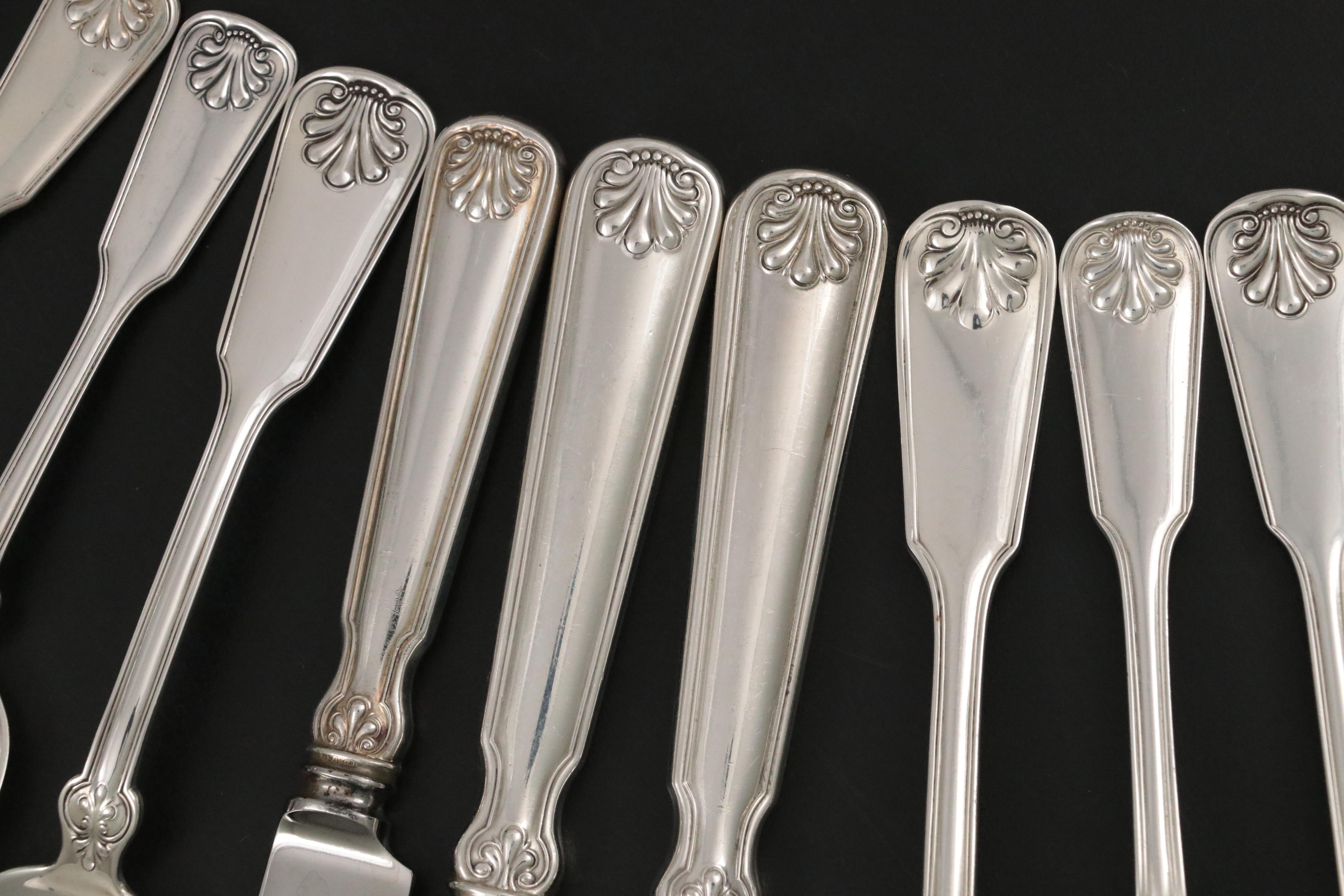Tiffany & Co. "Shell and Thread" Sterling Silver Flatware, 20th C. | EBTH