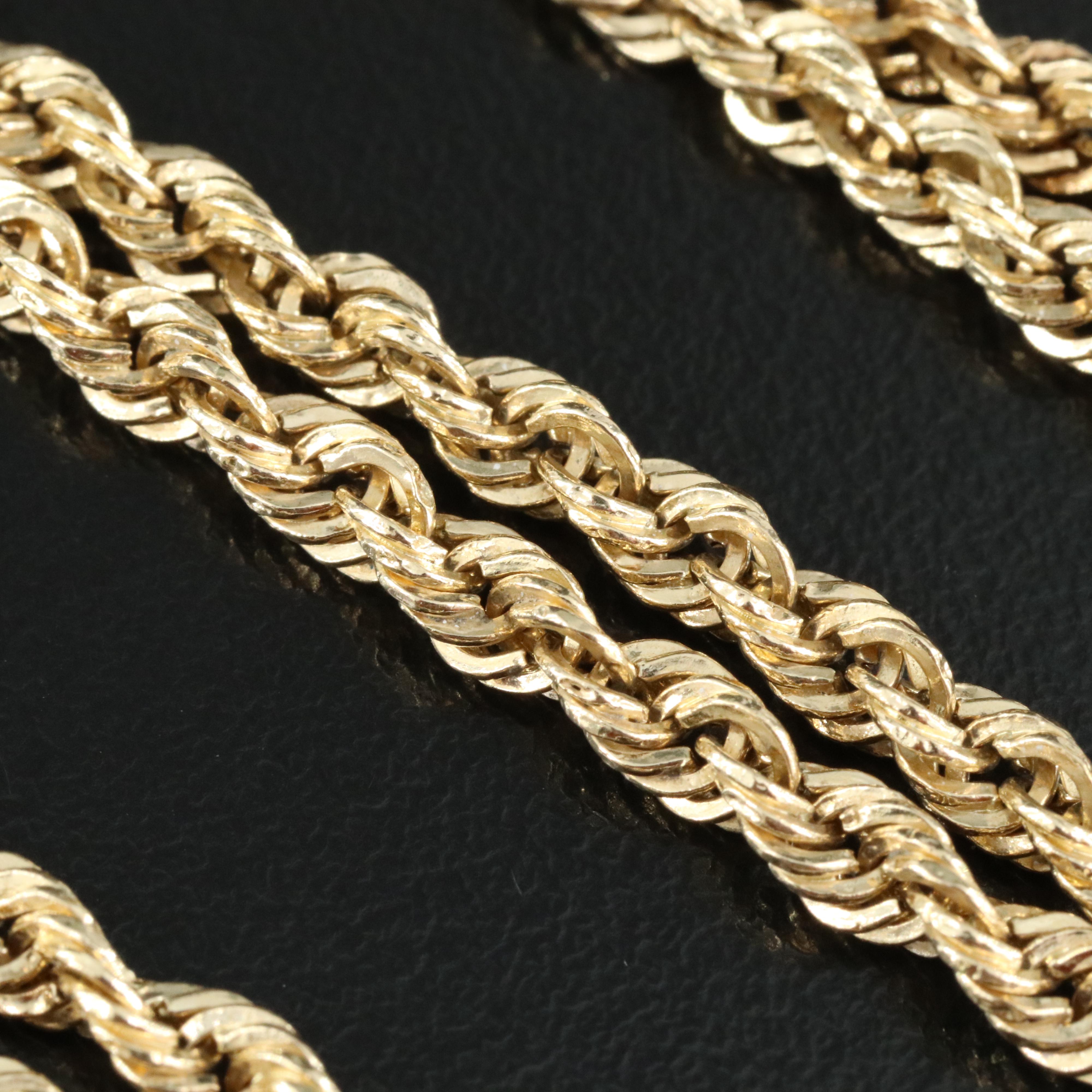 Michael Anthony 14K Rope Chain Necklace | EBTH