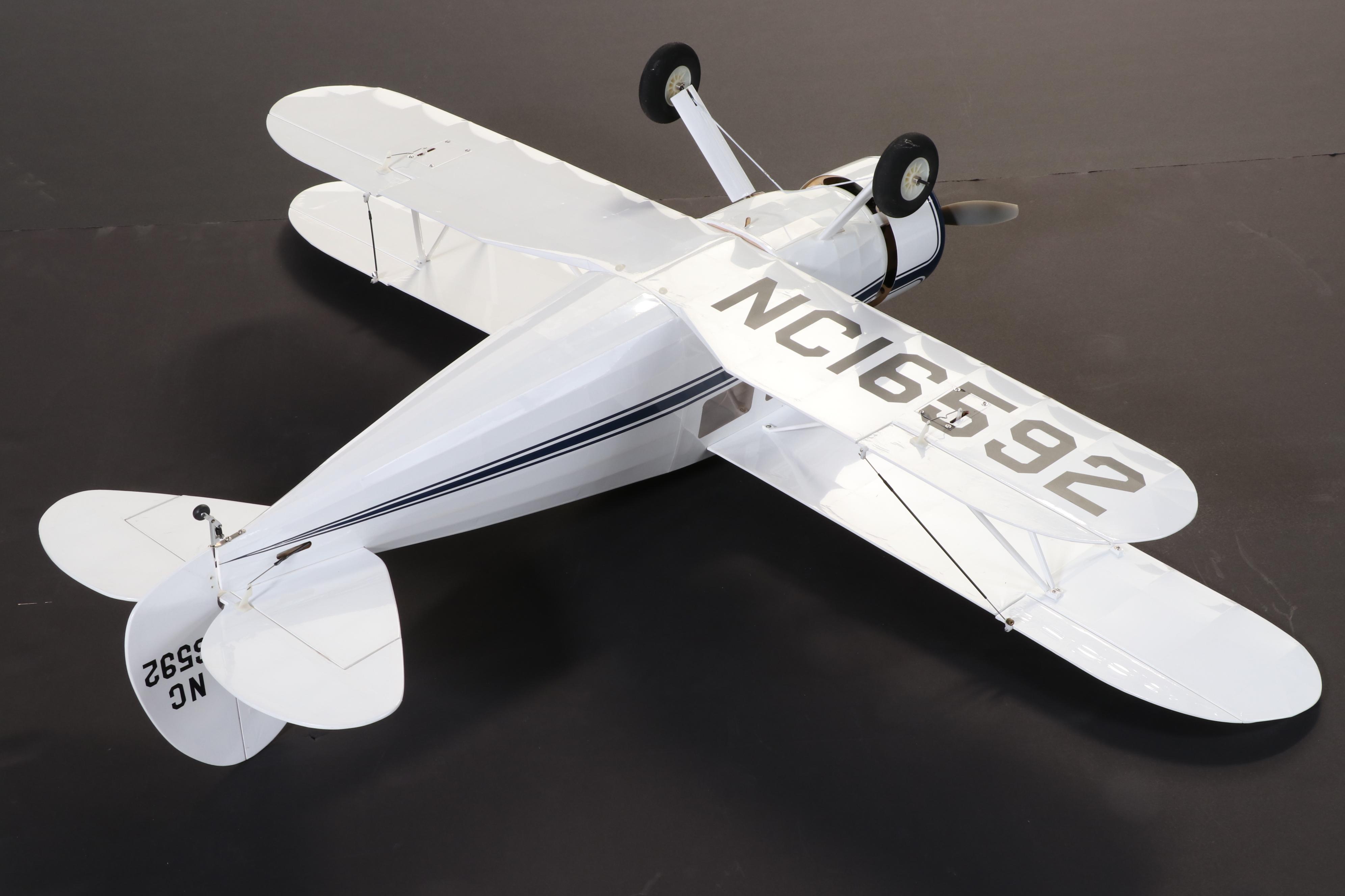 Waco Golden Age Biplane With Vintage Wooden RC Control Portable Cabinet ...