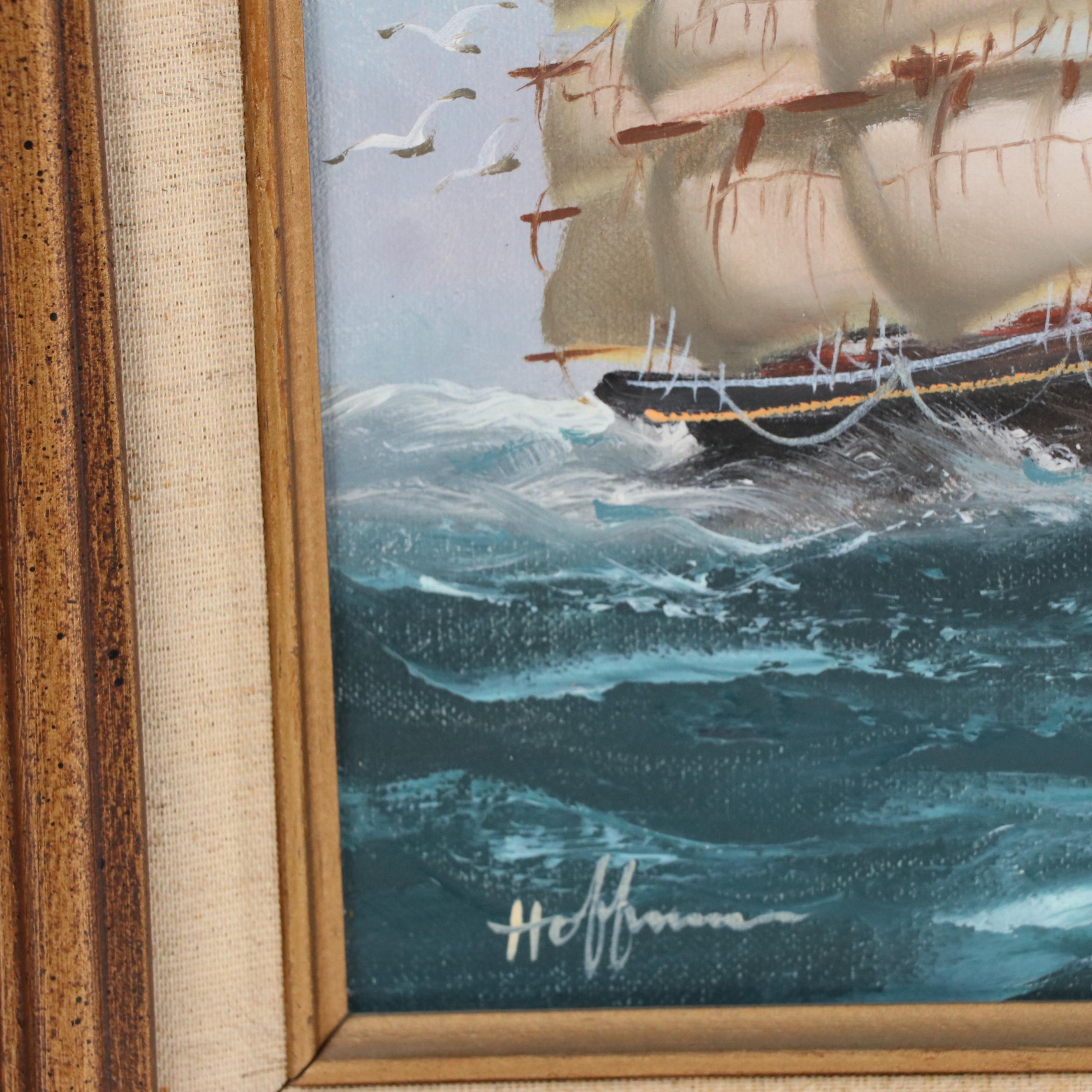 Hoffman Marine Oil Painting, Circa 1970 | EBTH