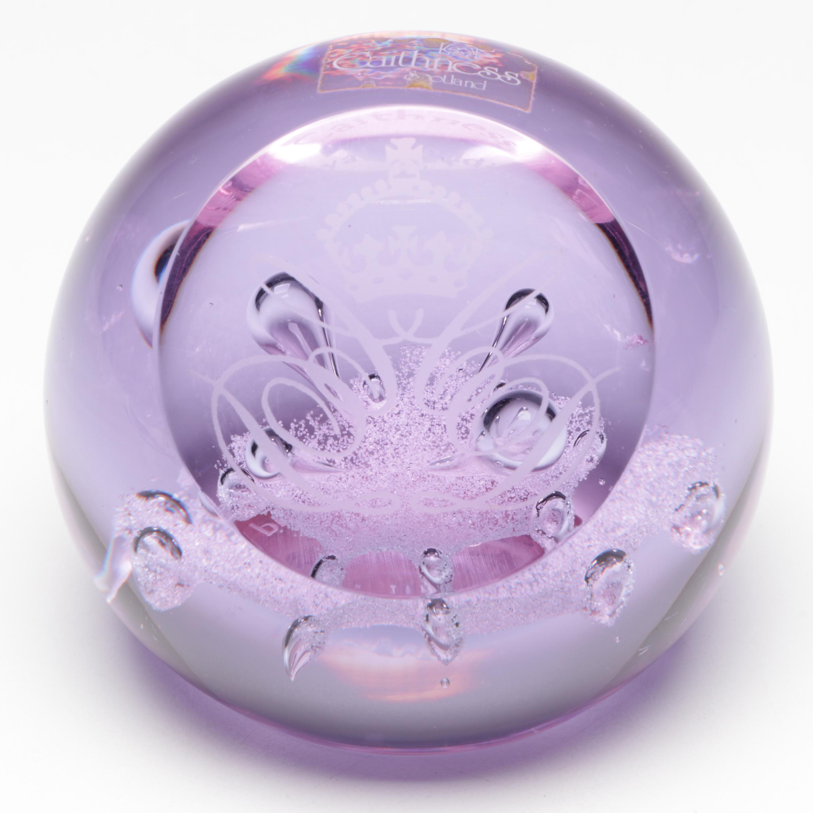 Caithness "Royal Wedding Moonflower" and W.E Porter Art Glass ...