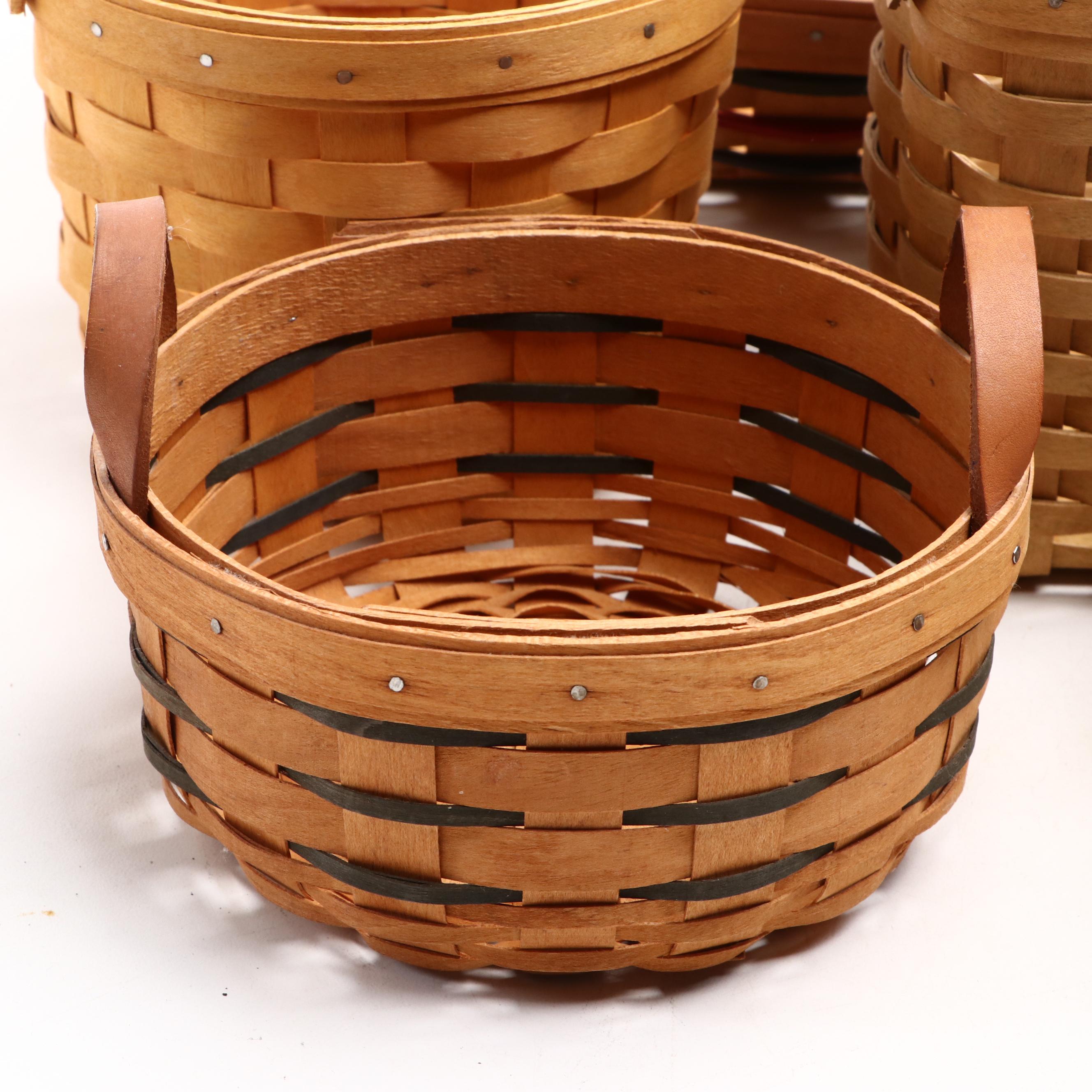 Longaberger Maple Split Wood Woven Baskets | EBTH