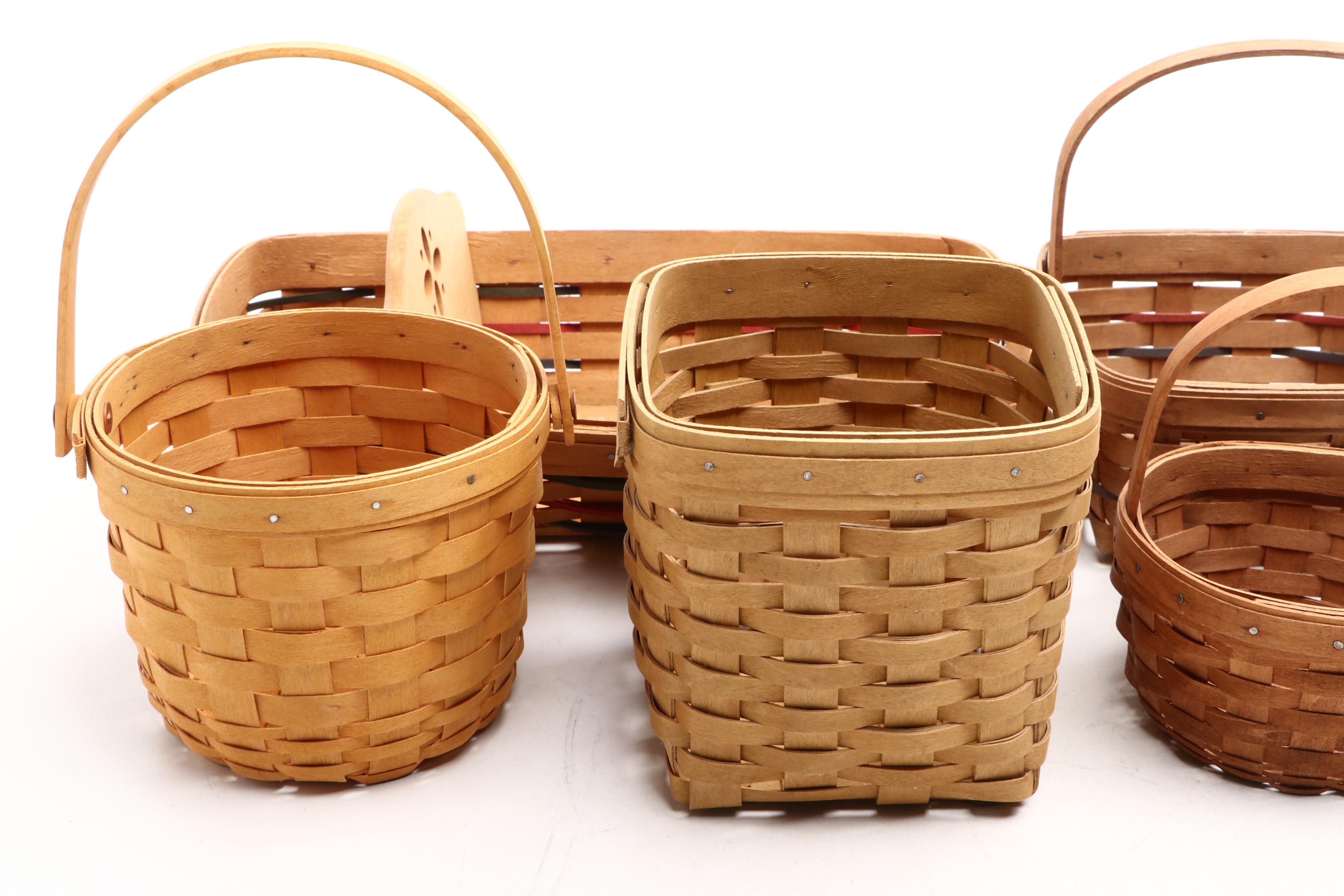 Longaberger Maple Split Wood Woven Baskets | EBTH