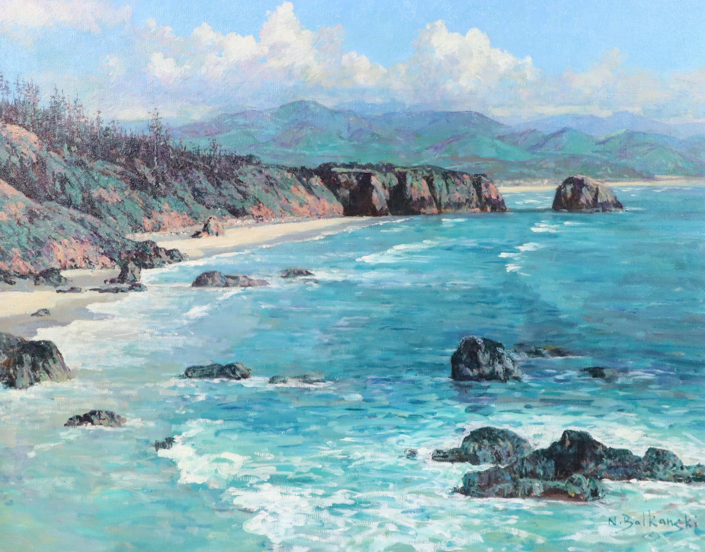 Nikolo Balkanski Pacific Northwest Coastal Landscape Oil Painting ...