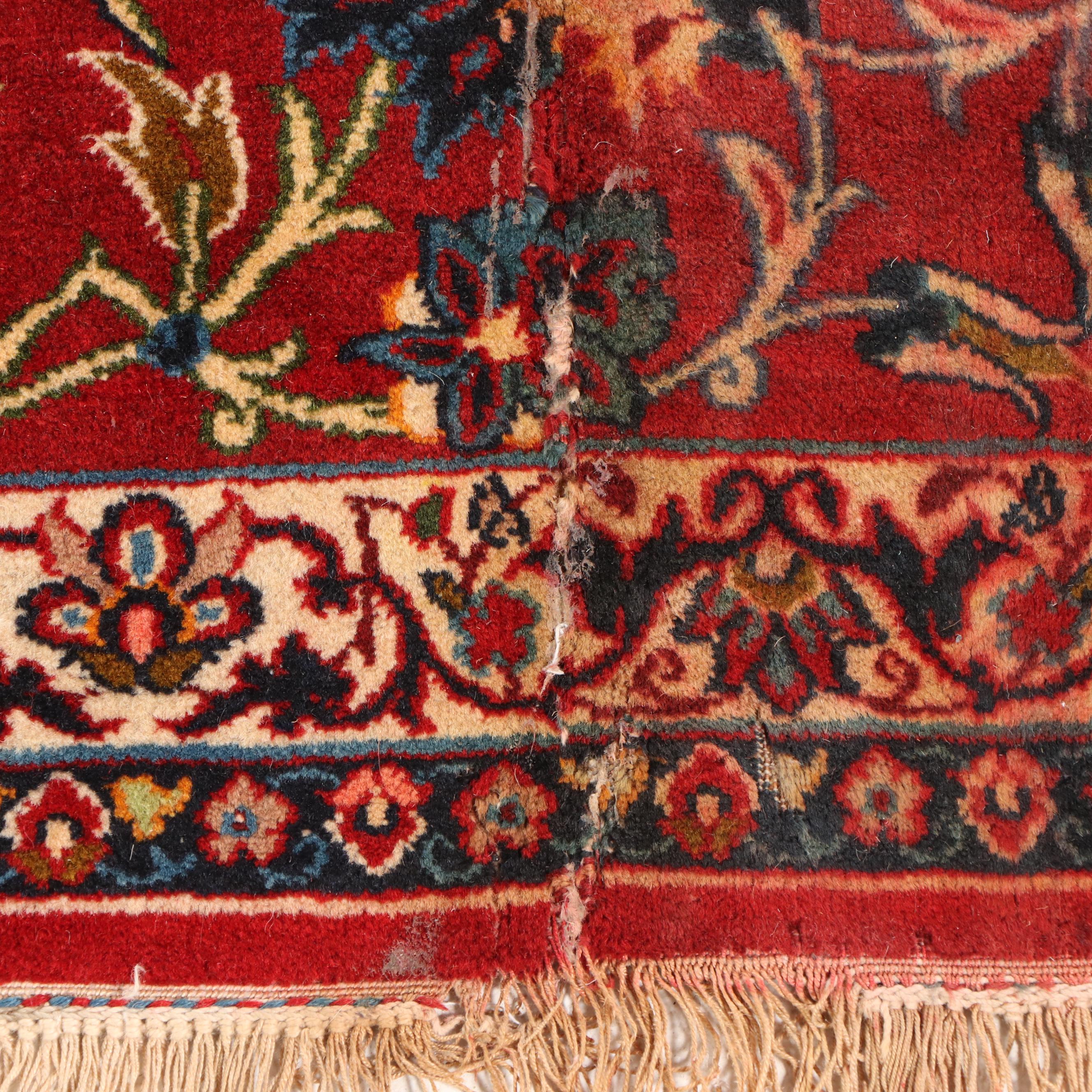 7'5 x 12' Hand-Knotted Persian Mahal Remnant Room-Sized Rug | EBTH