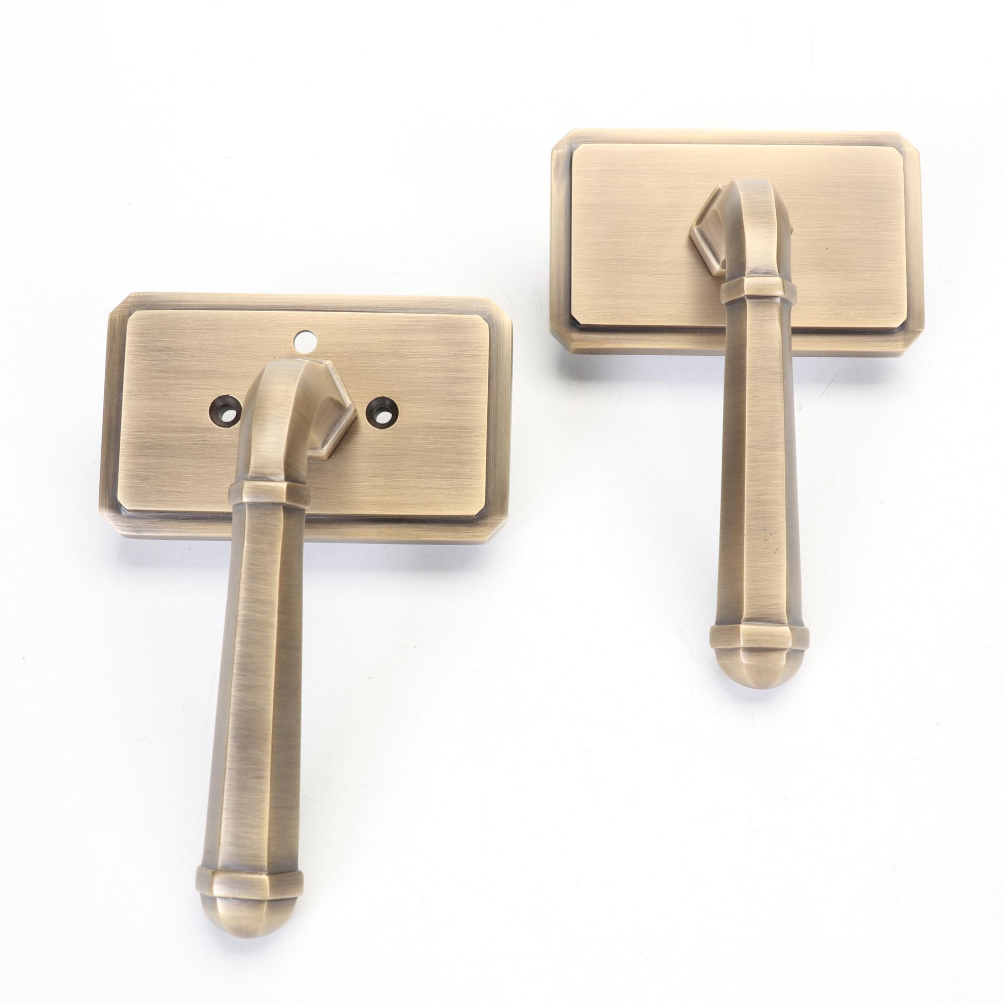 Solid Brass Interior Door Square Lever Handle Set | EBTH