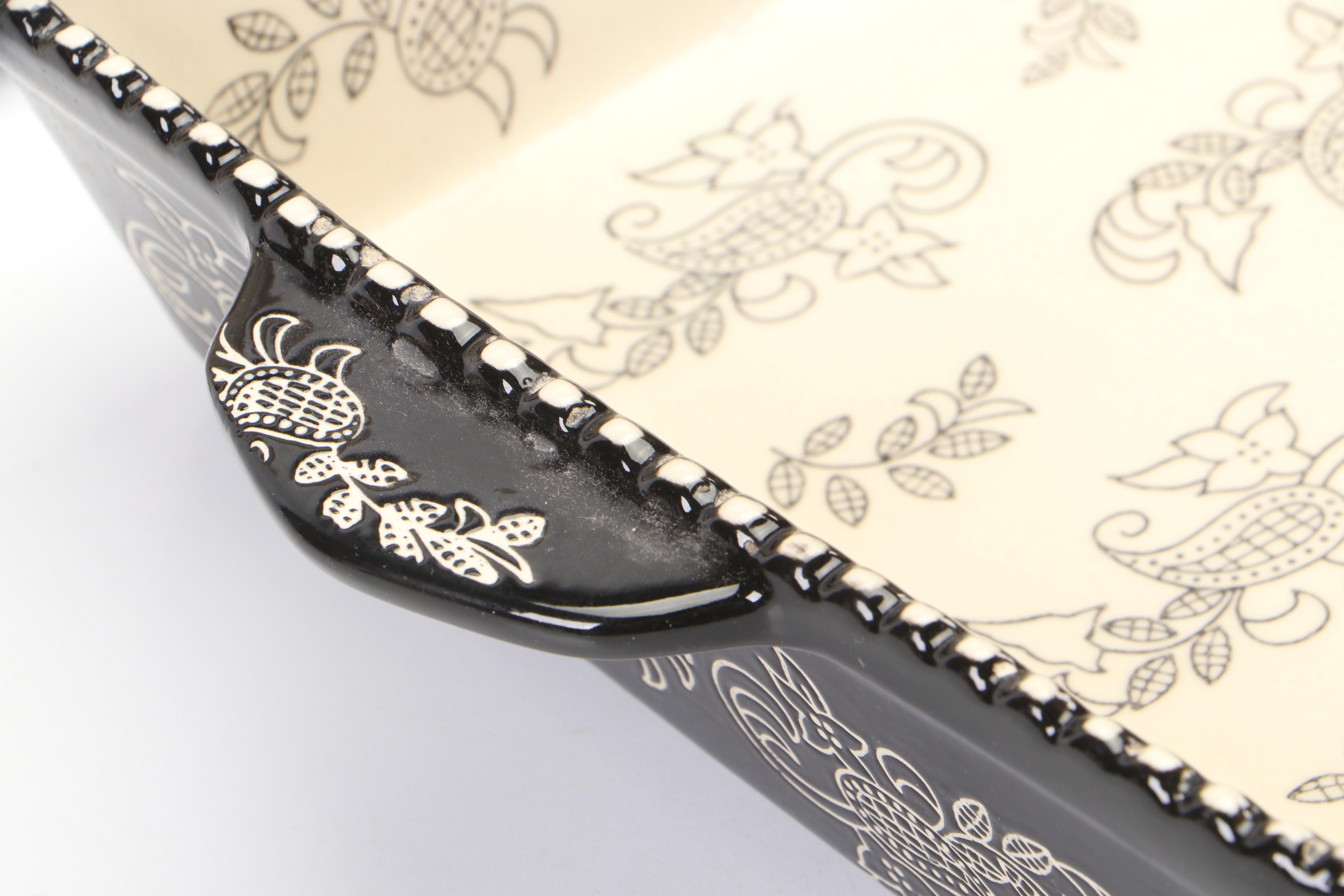 Baum Brothers Paisley Pattern Stoneware Casserole Dished and Granite ...