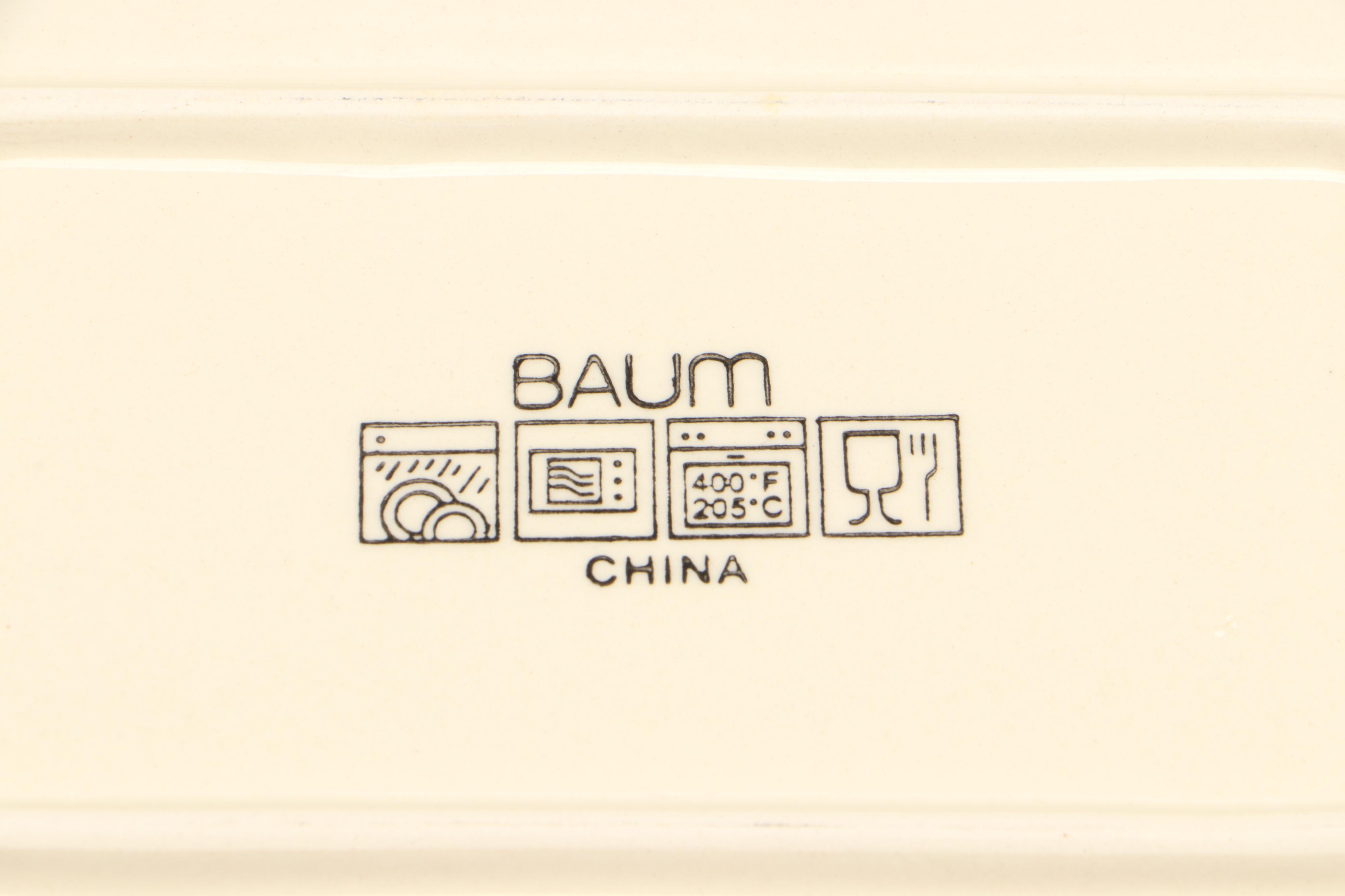 Baum Brothers Paisley Pattern Stoneware Casserole Dished and Granite ...