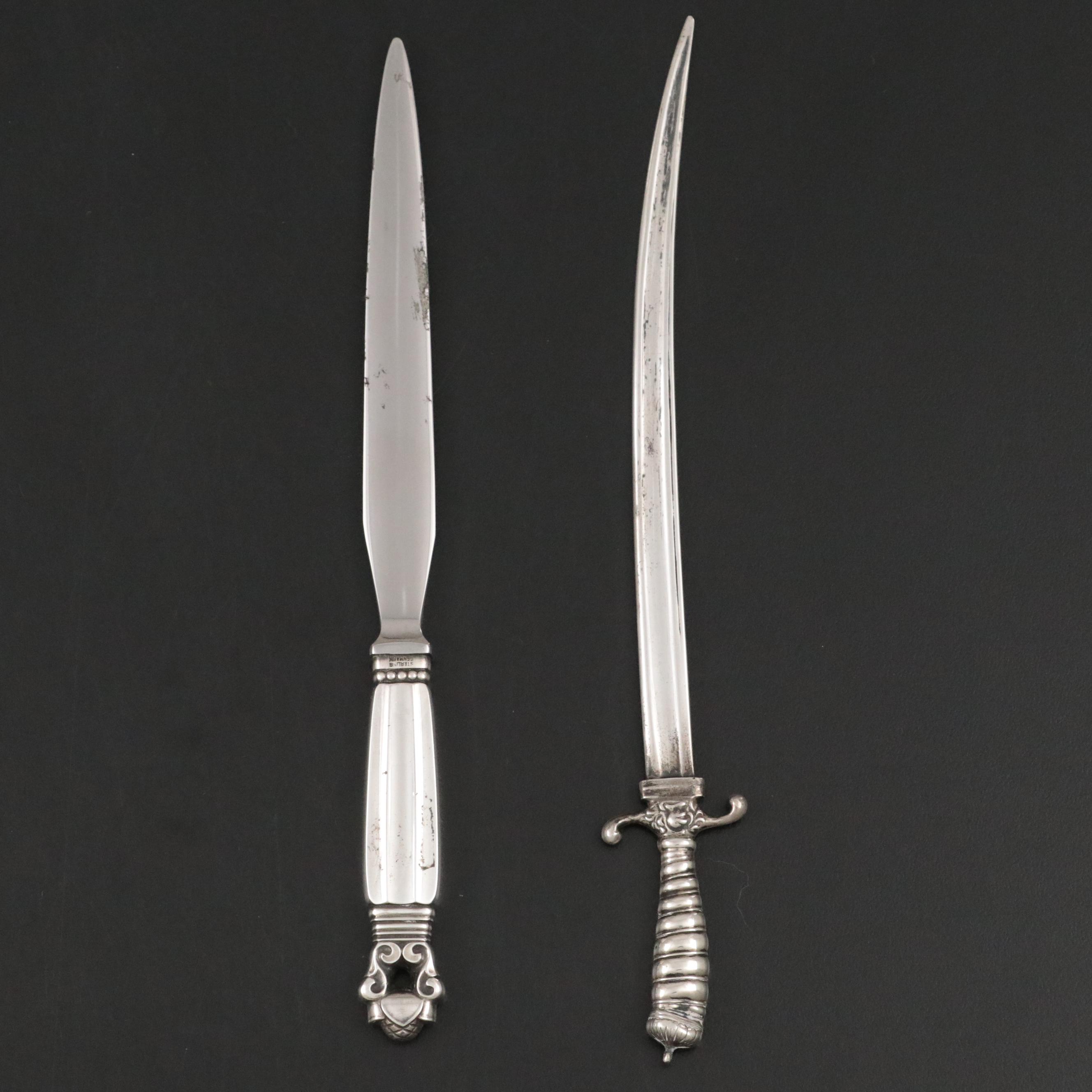 Sterling Silver Letter Openers with Sterling and Silver Boxes and ...