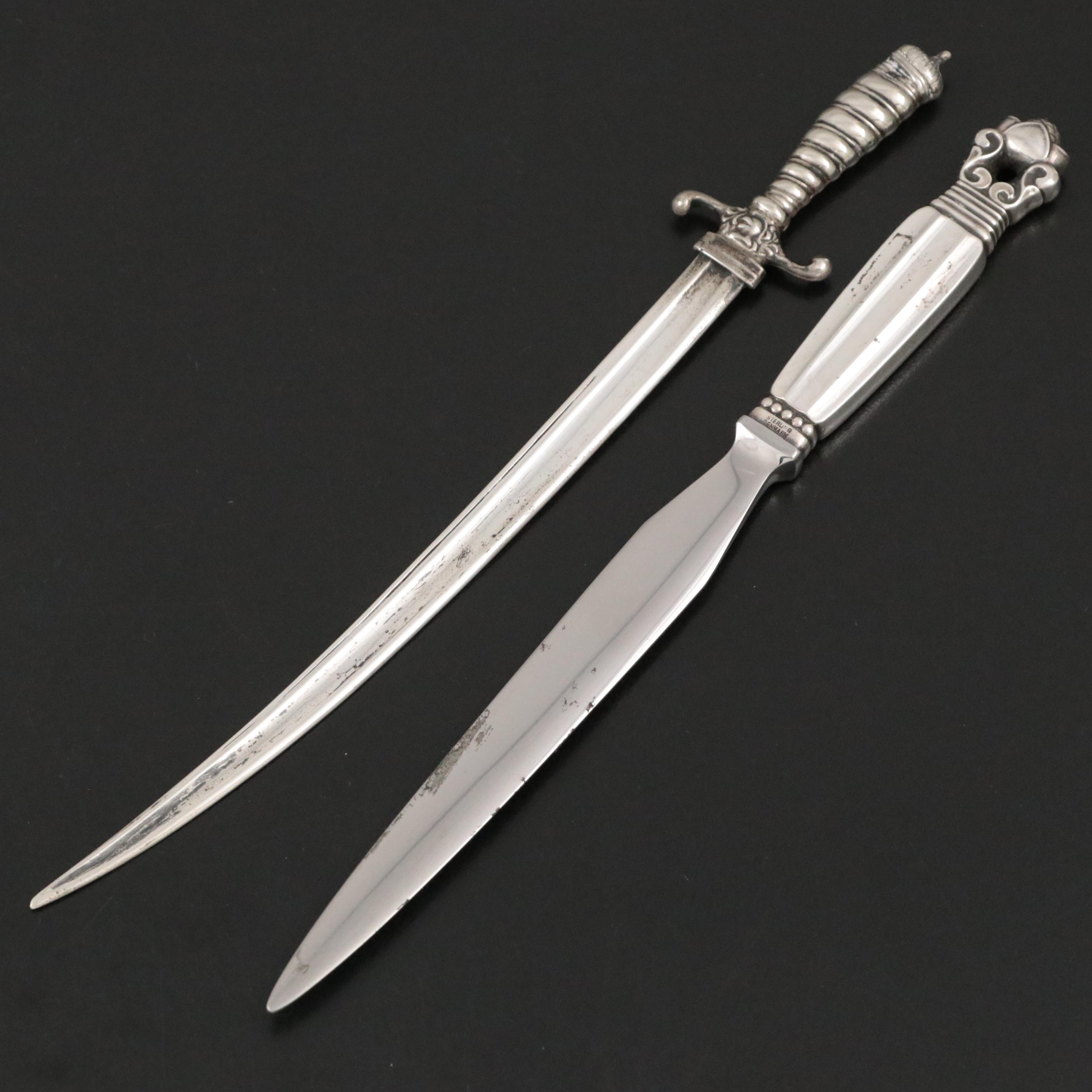 Sterling Silver Letter Openers with Sterling and Silver Boxes and ...