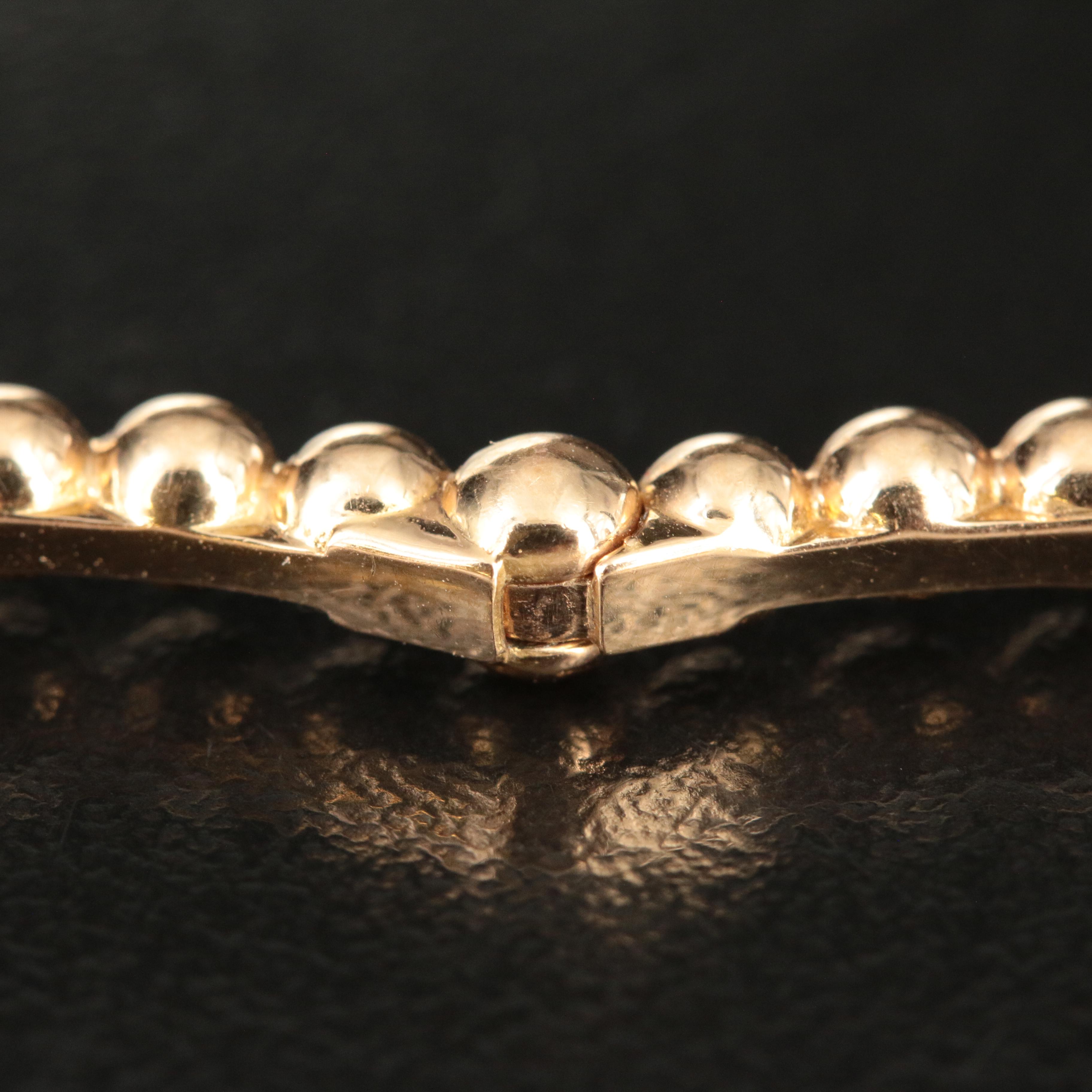 Van Cleef & Arpels "Perlée Pearls of Gold" 18K Rose Gold Hinged ...