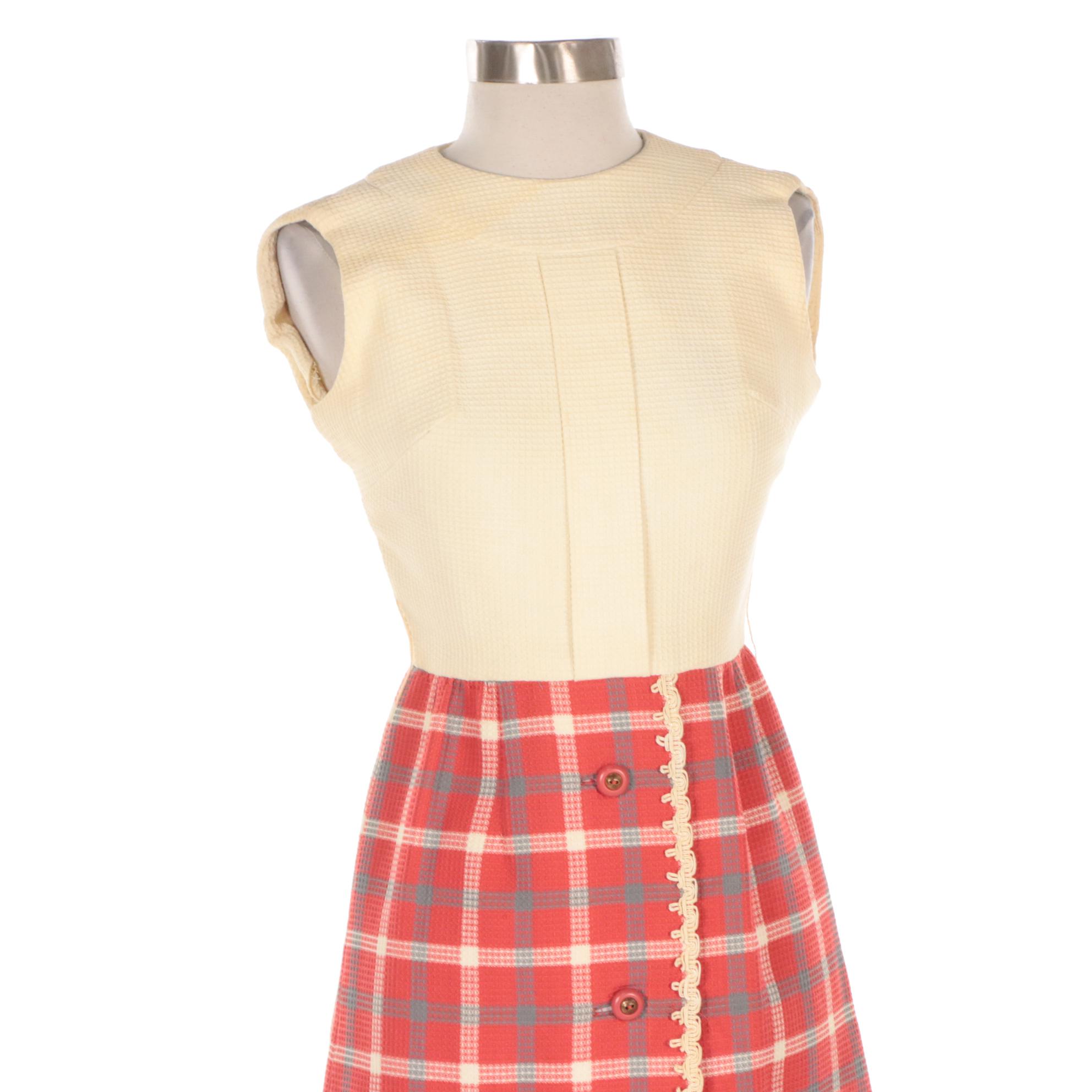 Mam'selle by Betty Carol Wool Dress Set w/ Other Cotton Pique Dress ...