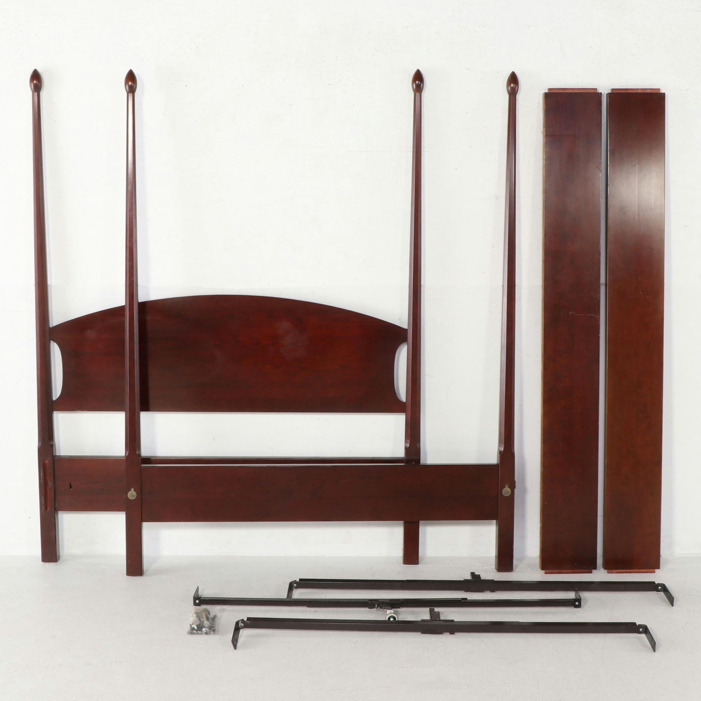 Stickley Federal Style Cherrywood Queen Size Four-Post Bed Frame ...