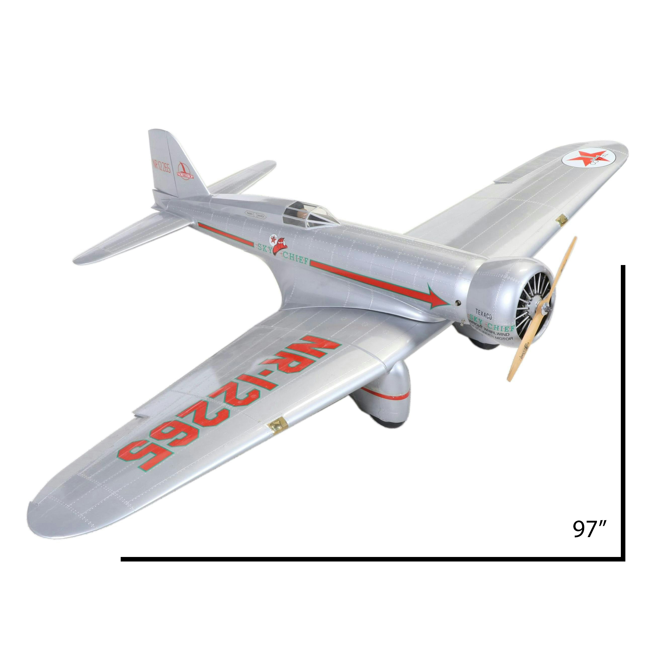 Northrop Gamma Texaco "Sky Chief" 1932 Remote Control 1/4 Scale Model ...