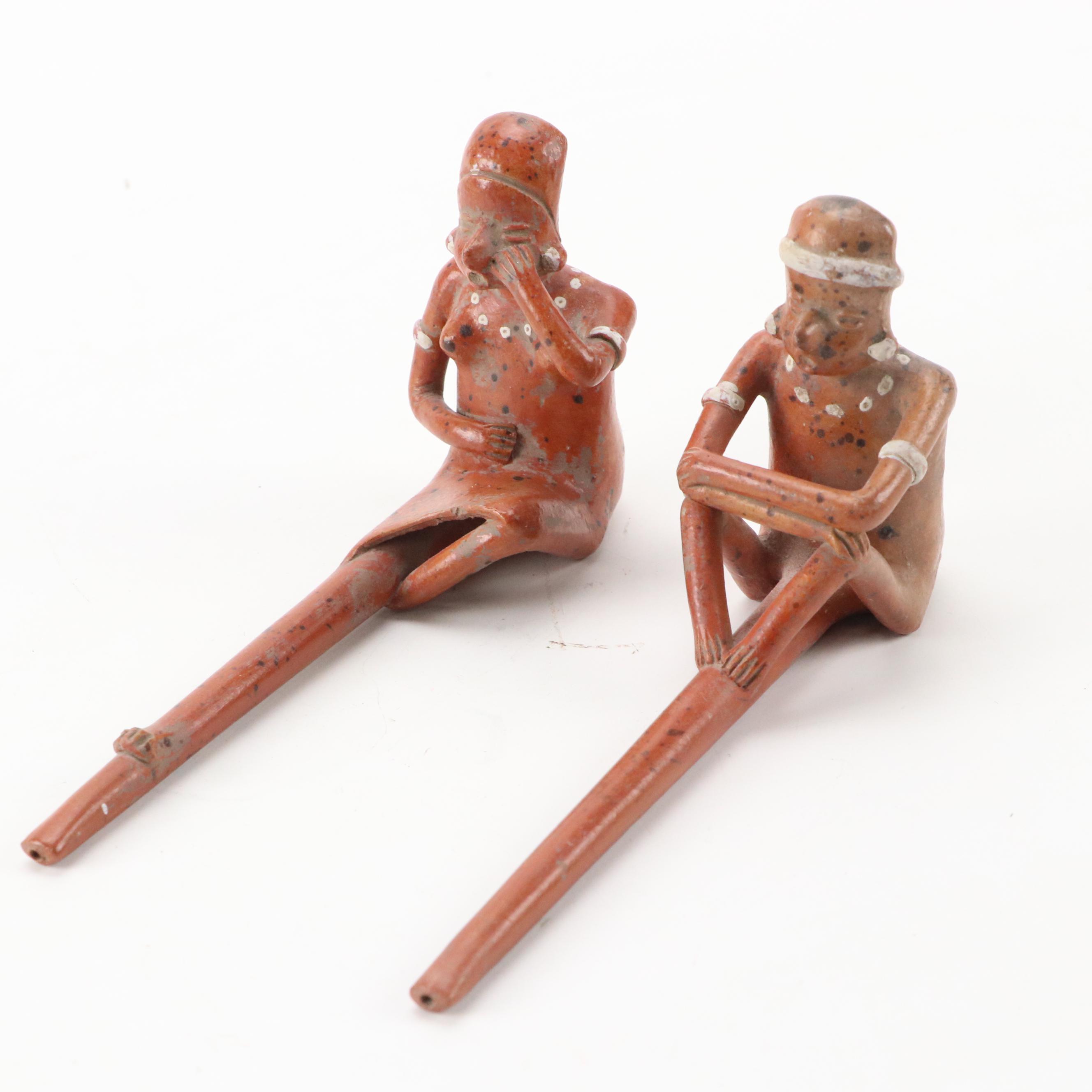 Mexican Clay Effigy Pipes | EBTH