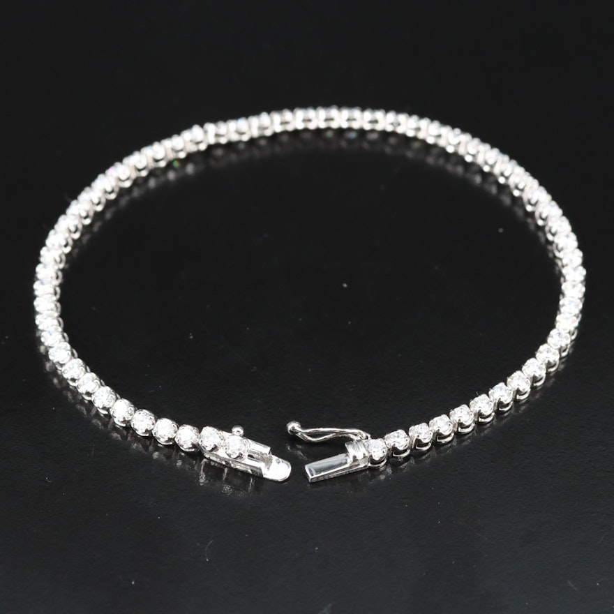 14k 3 00 Ctw Lab Grown Diamond Tennis Bracelet Ebth