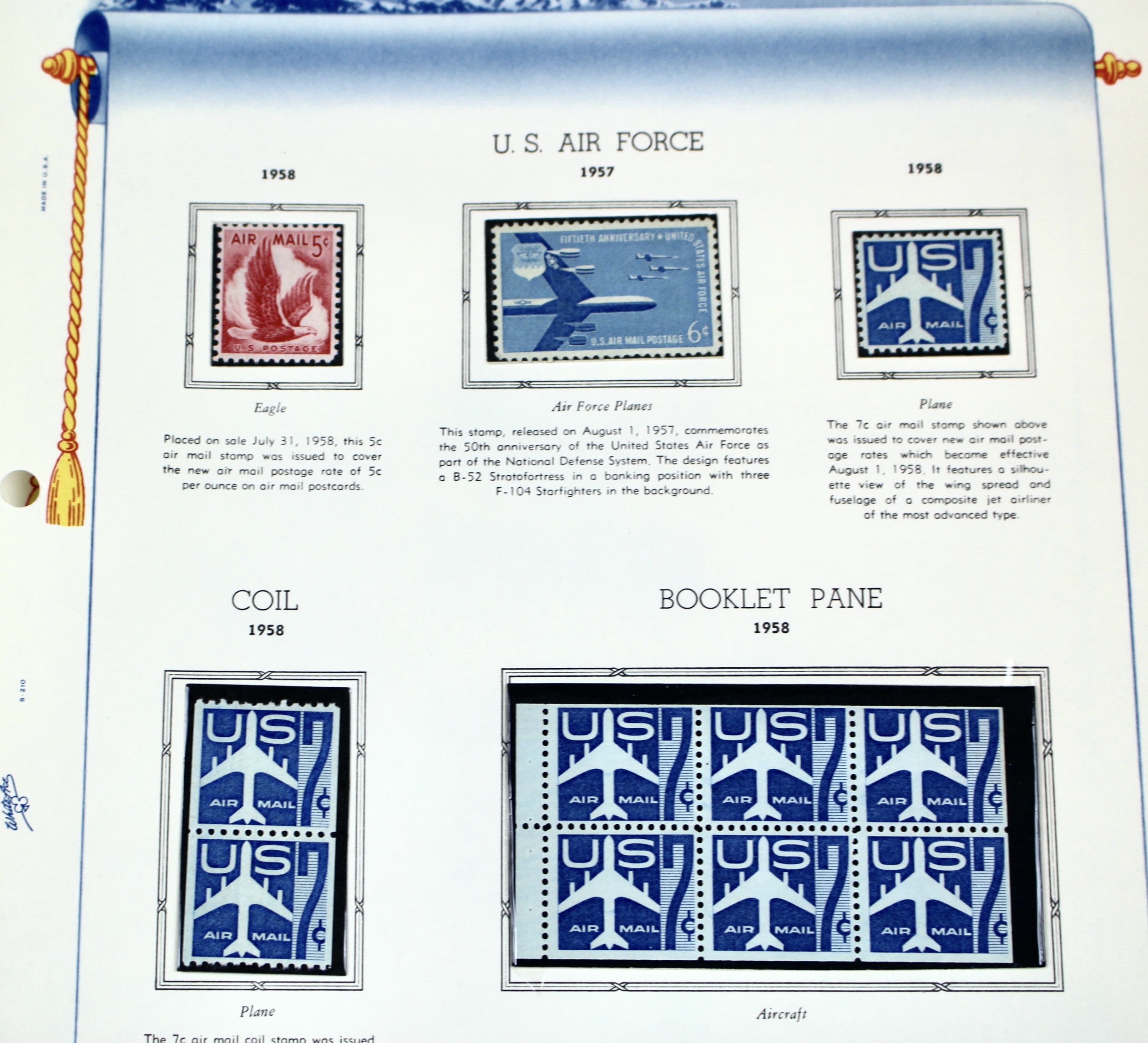 Mint Condition U.S. Air Mail Stamp Collection, 1926 to 1958 | EBTH