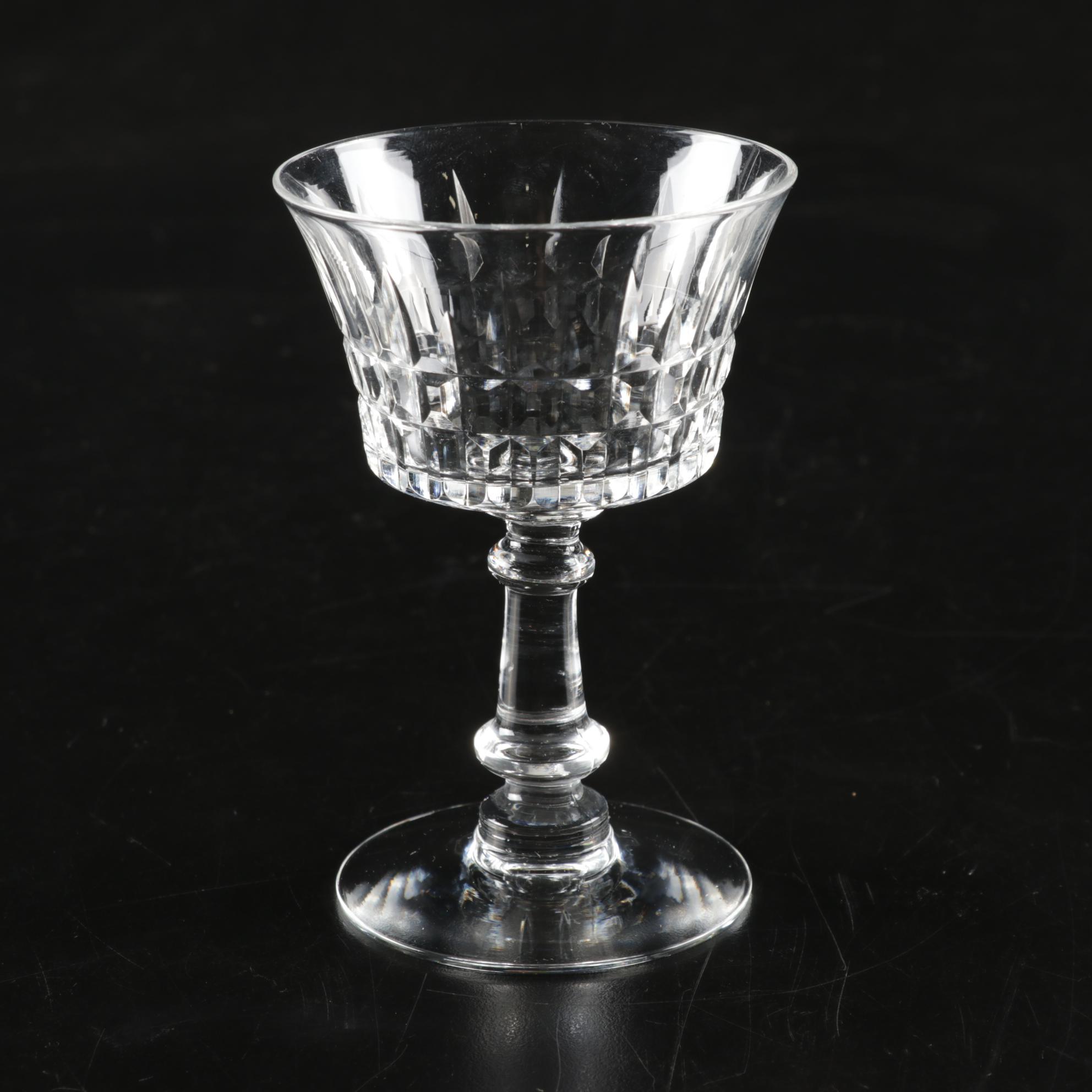 French Crystal Stemware Collection With ABP Cut Crystal "Pineapple ...