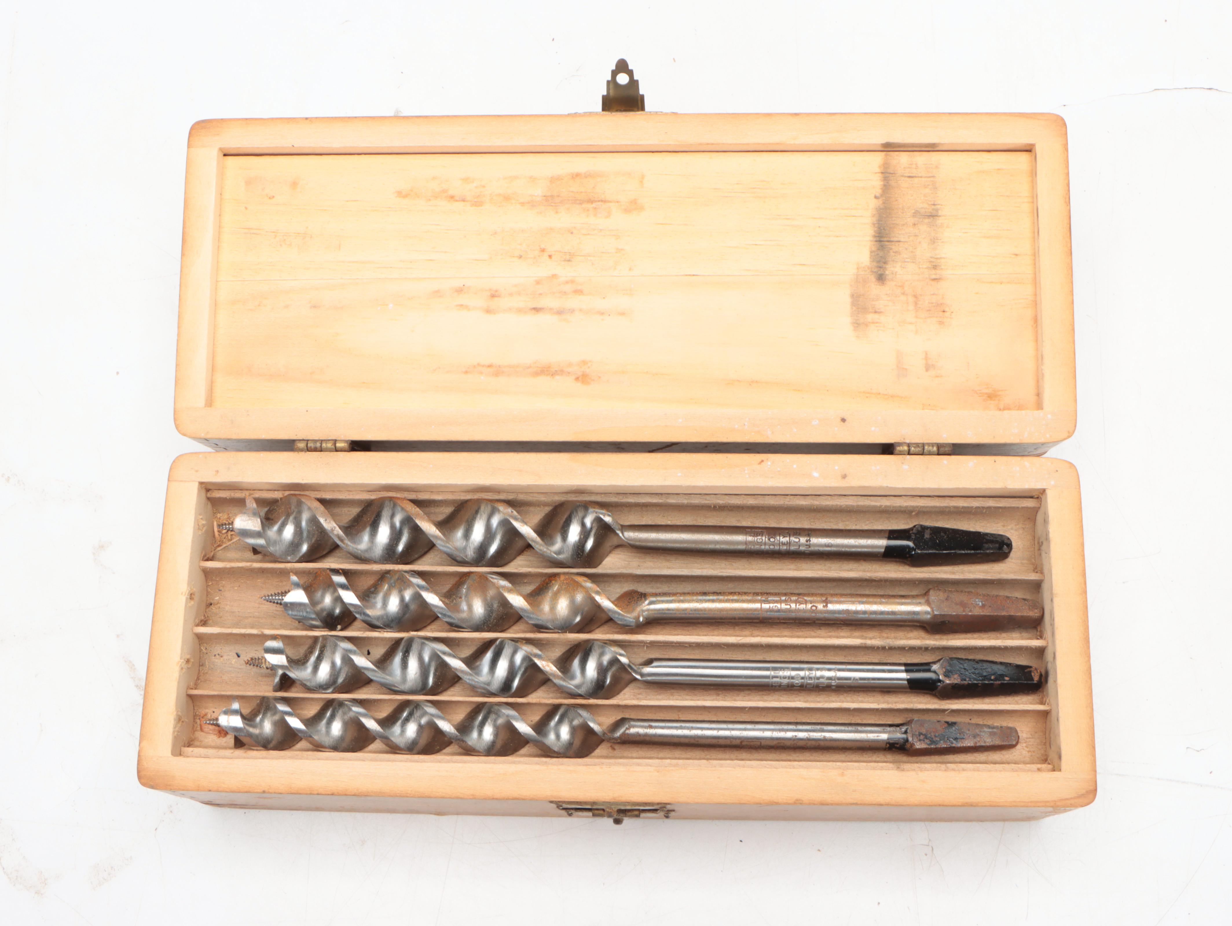 Clamps with Wooden Tool Boxes, Auger Bits, Copper Solder Tools and More ...