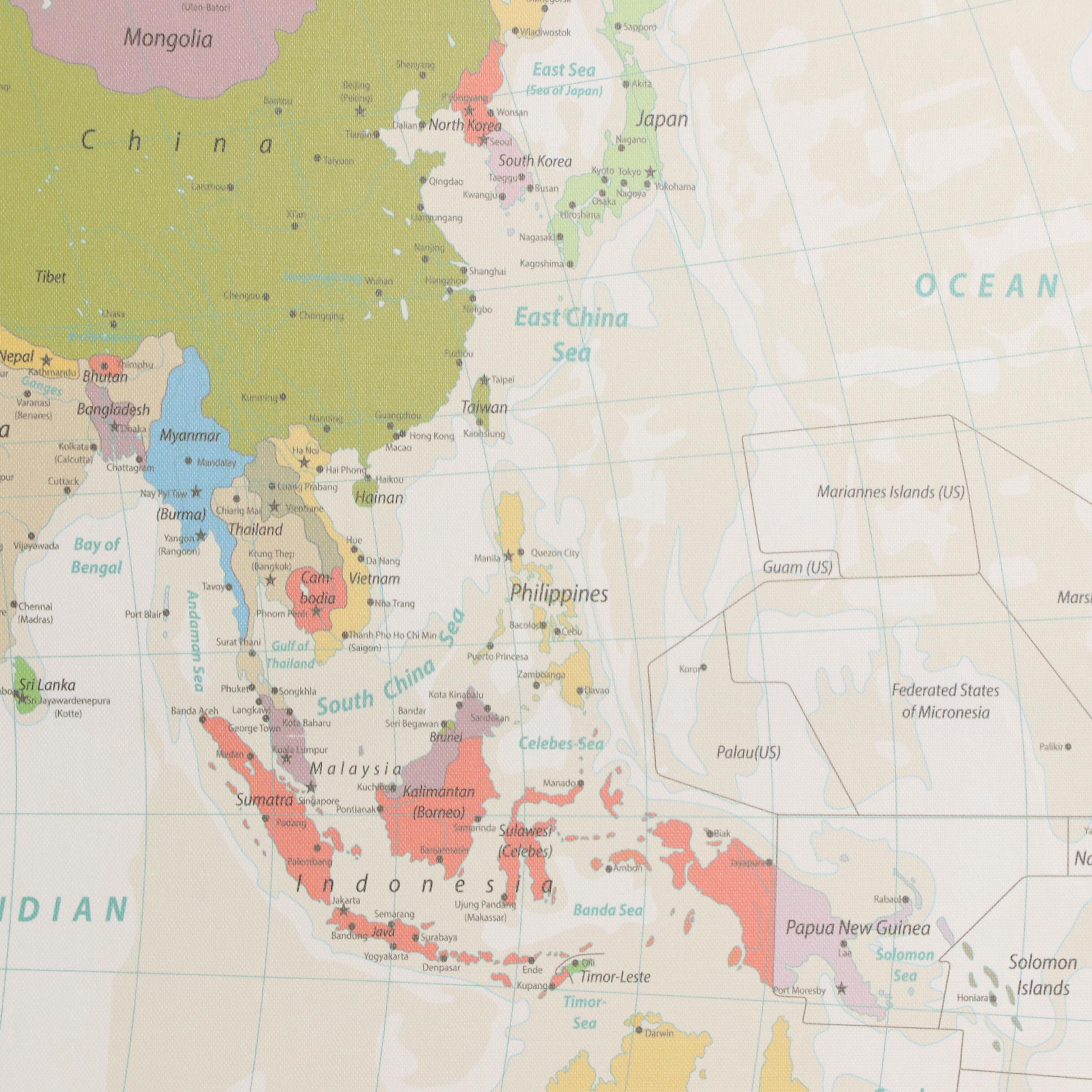 Giclée World Map Triptych, 21st Century | EBTH