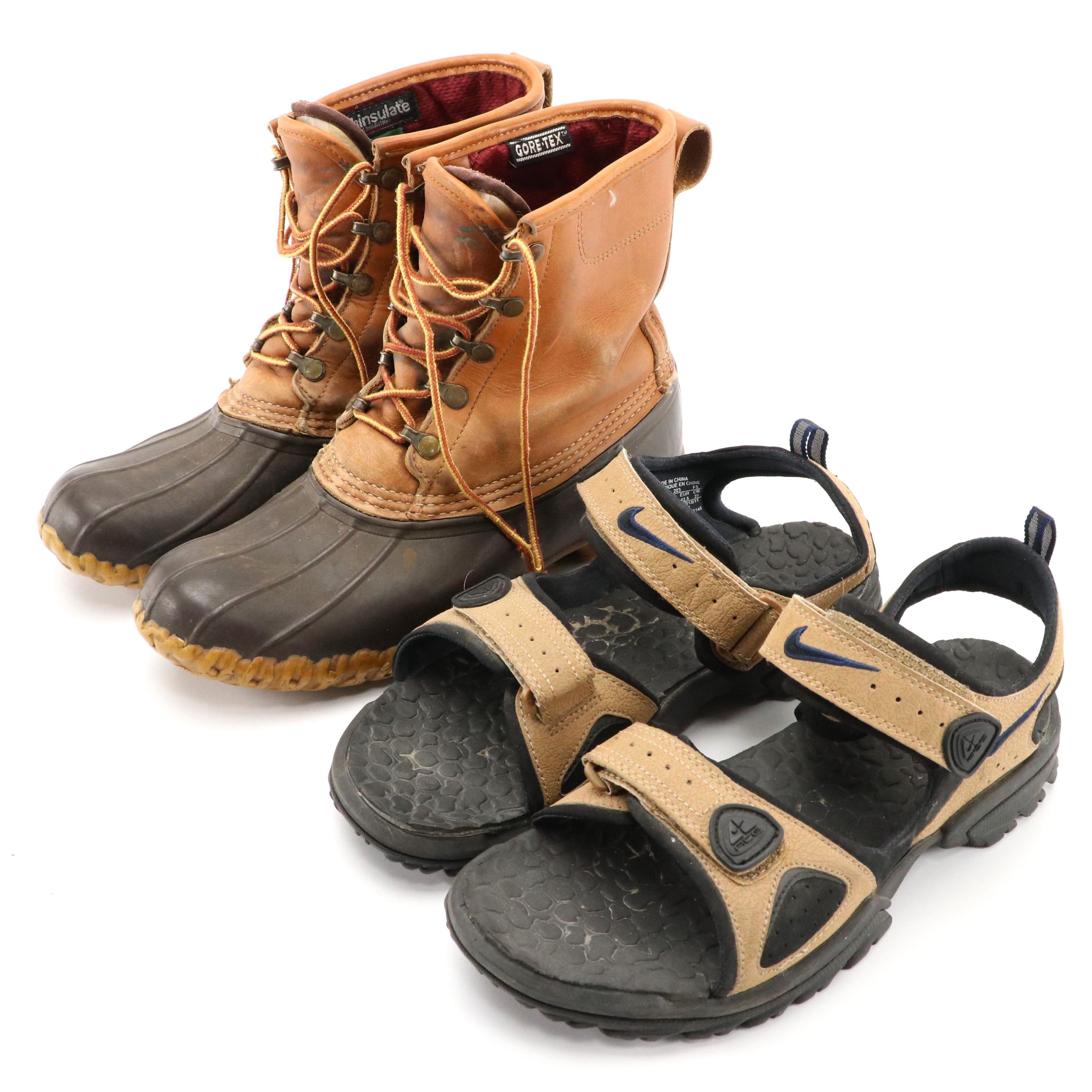 Nike ACG Sandals and L.L. Bean Duck Boots | EBTH