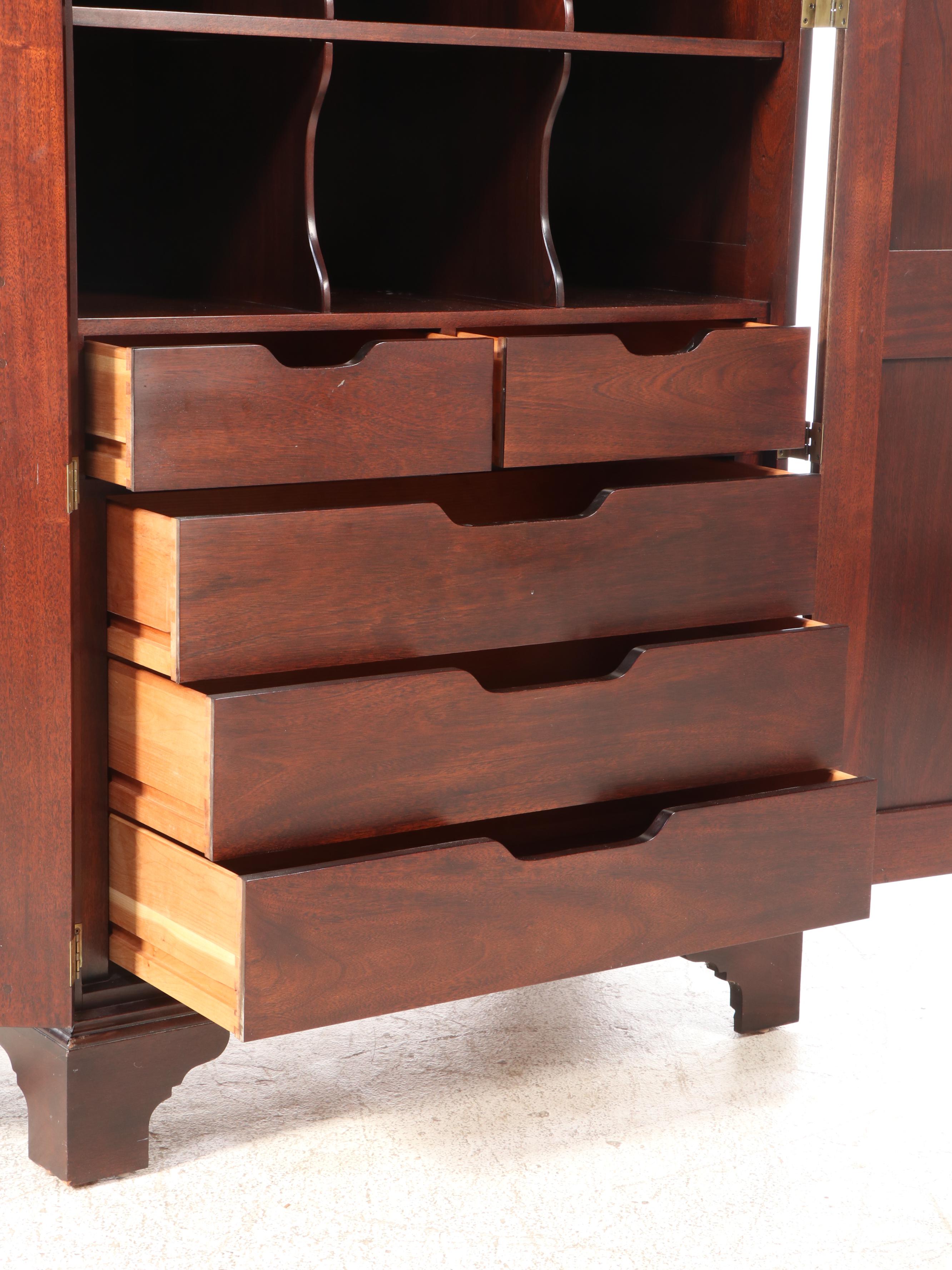 Stickley Chippendale Style Mahogany Wardrobe | EBTH