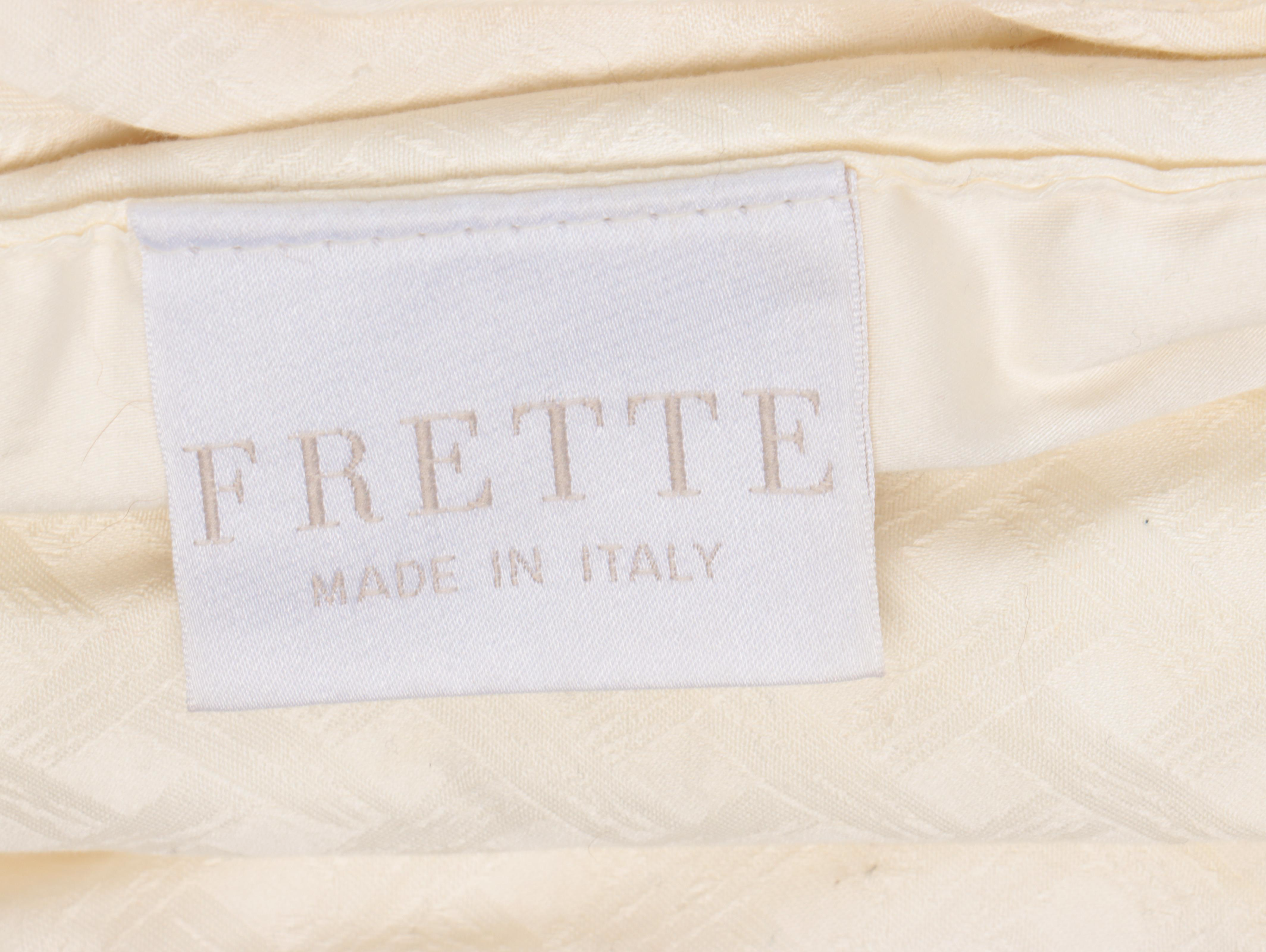 Frette King Size Ivory Damask Sheets with Duvet and Assorted Pillow ...