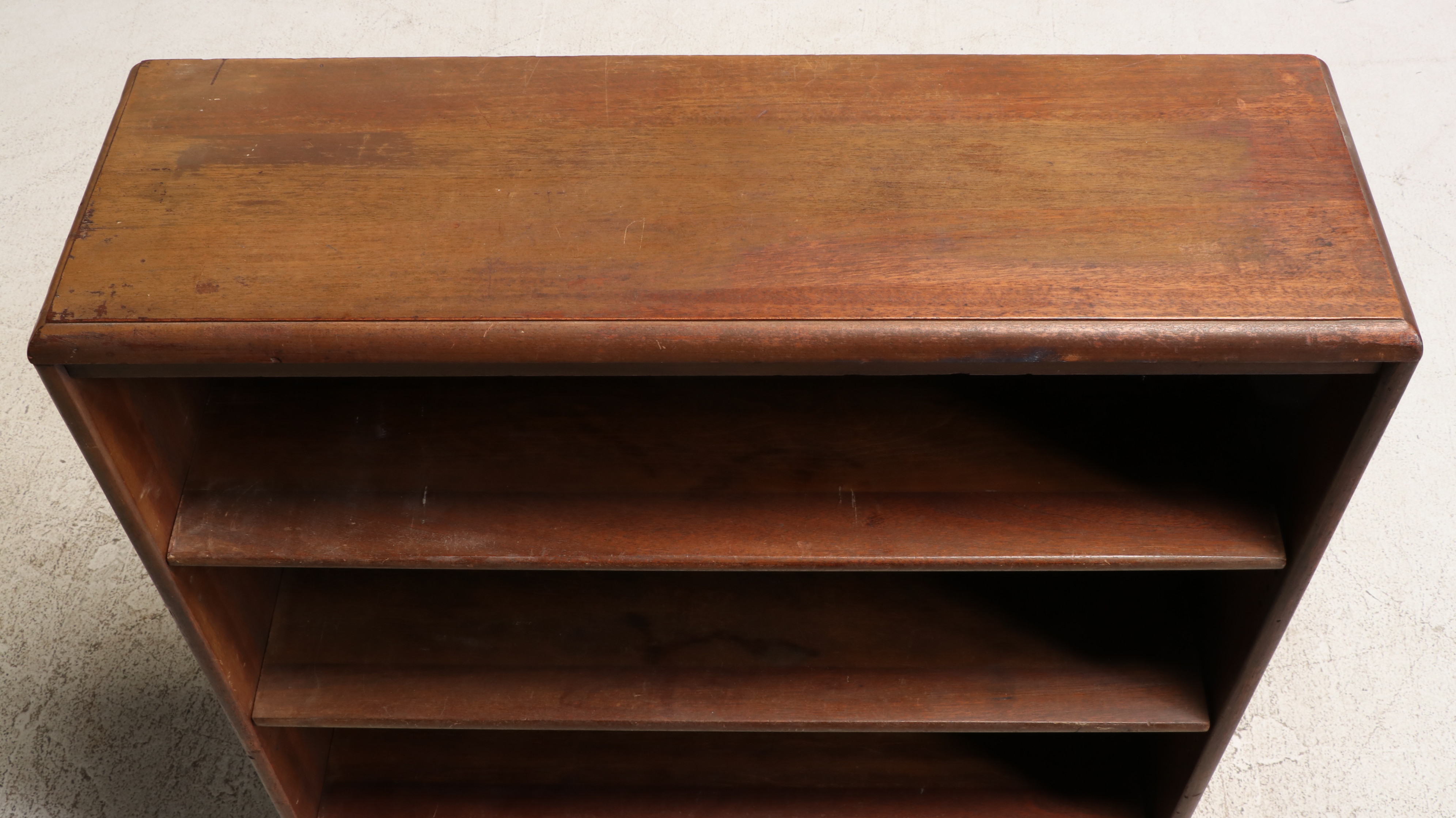 American Primitive Style Walnut Open Bookcase, Mid-20th Century | EBTH