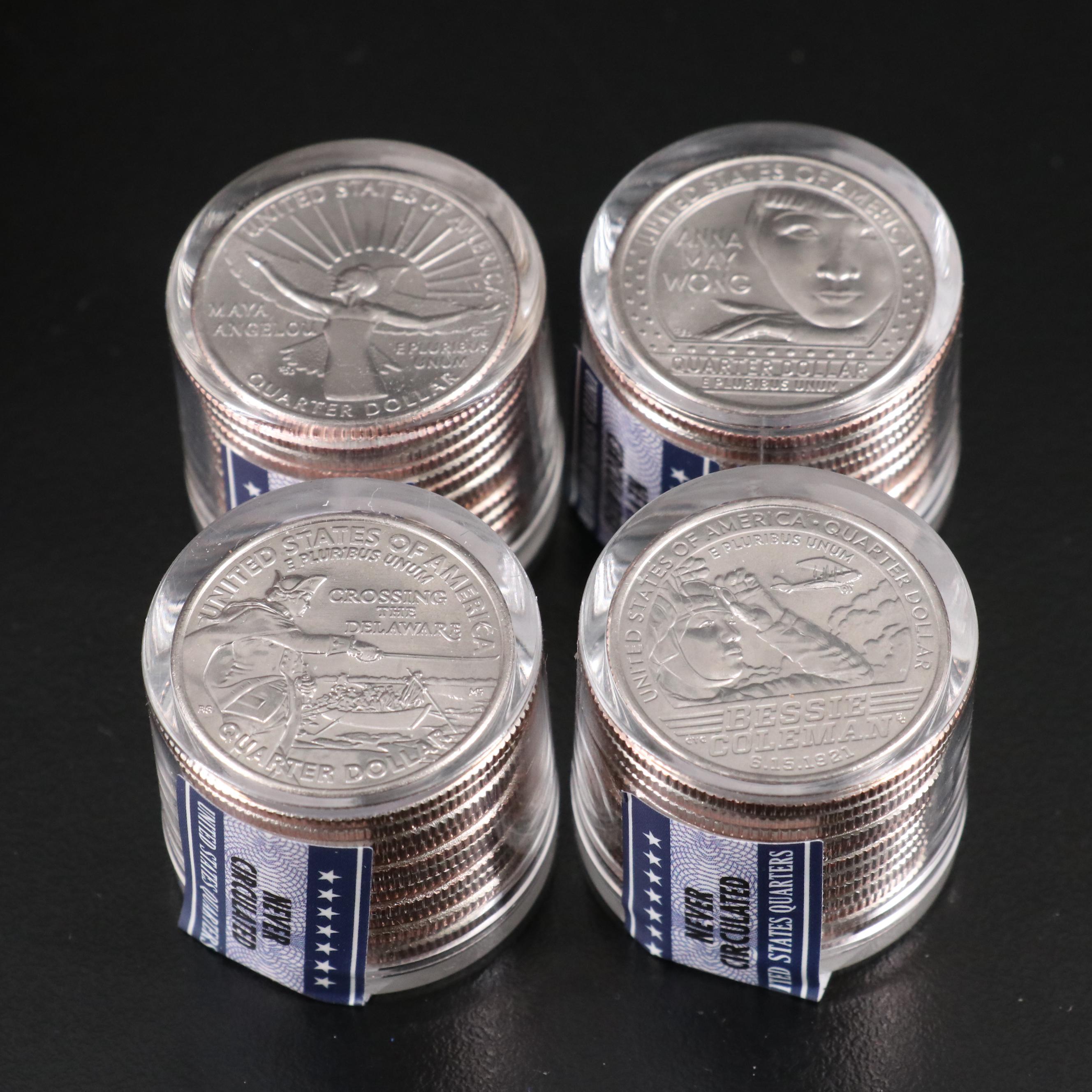 "Celebration of America Quarters" with Ninety-One Modern U.S. Quarters ...