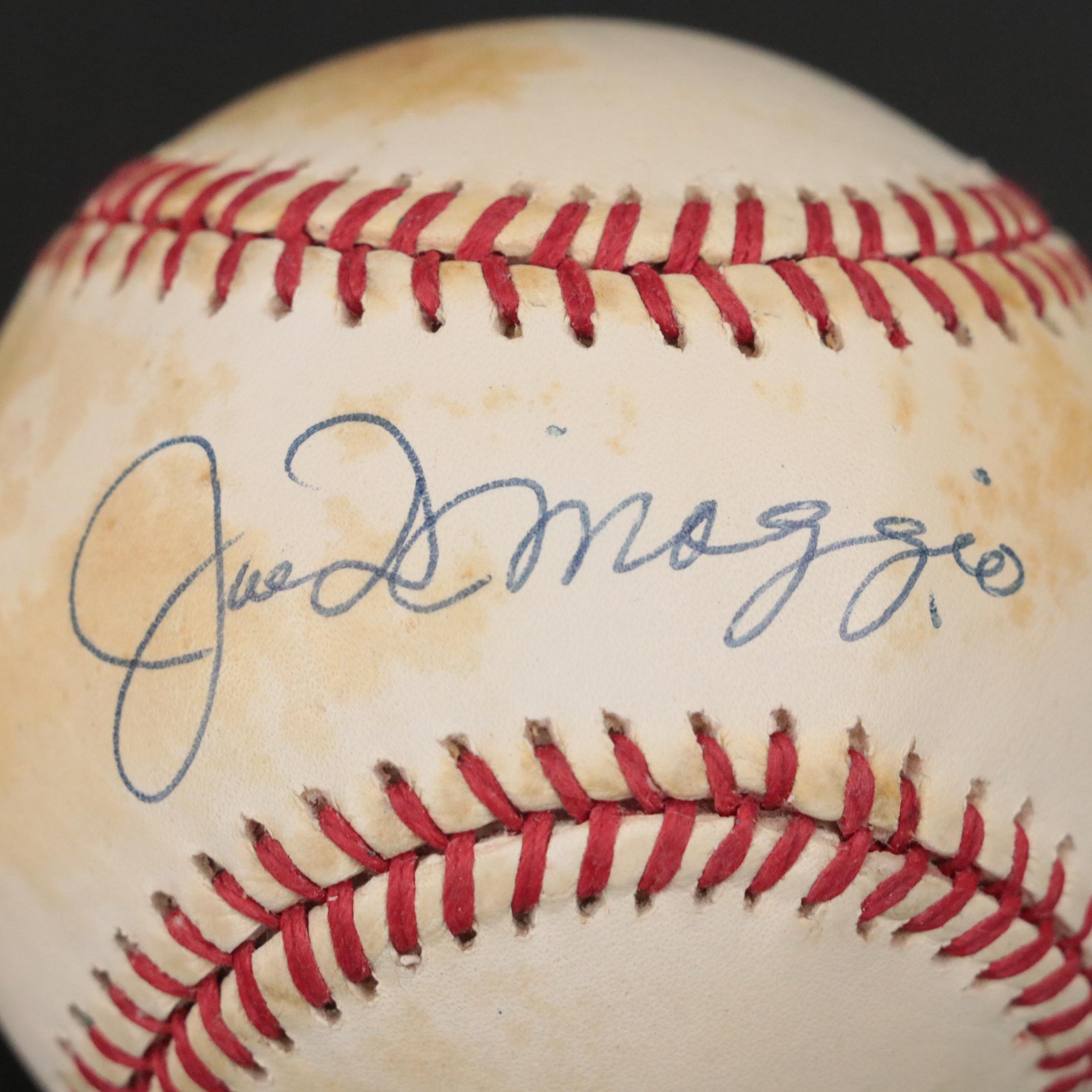 Mickey Mantle and Joe DiMaggio Signed Rawlings Official Baseballs | EBTH