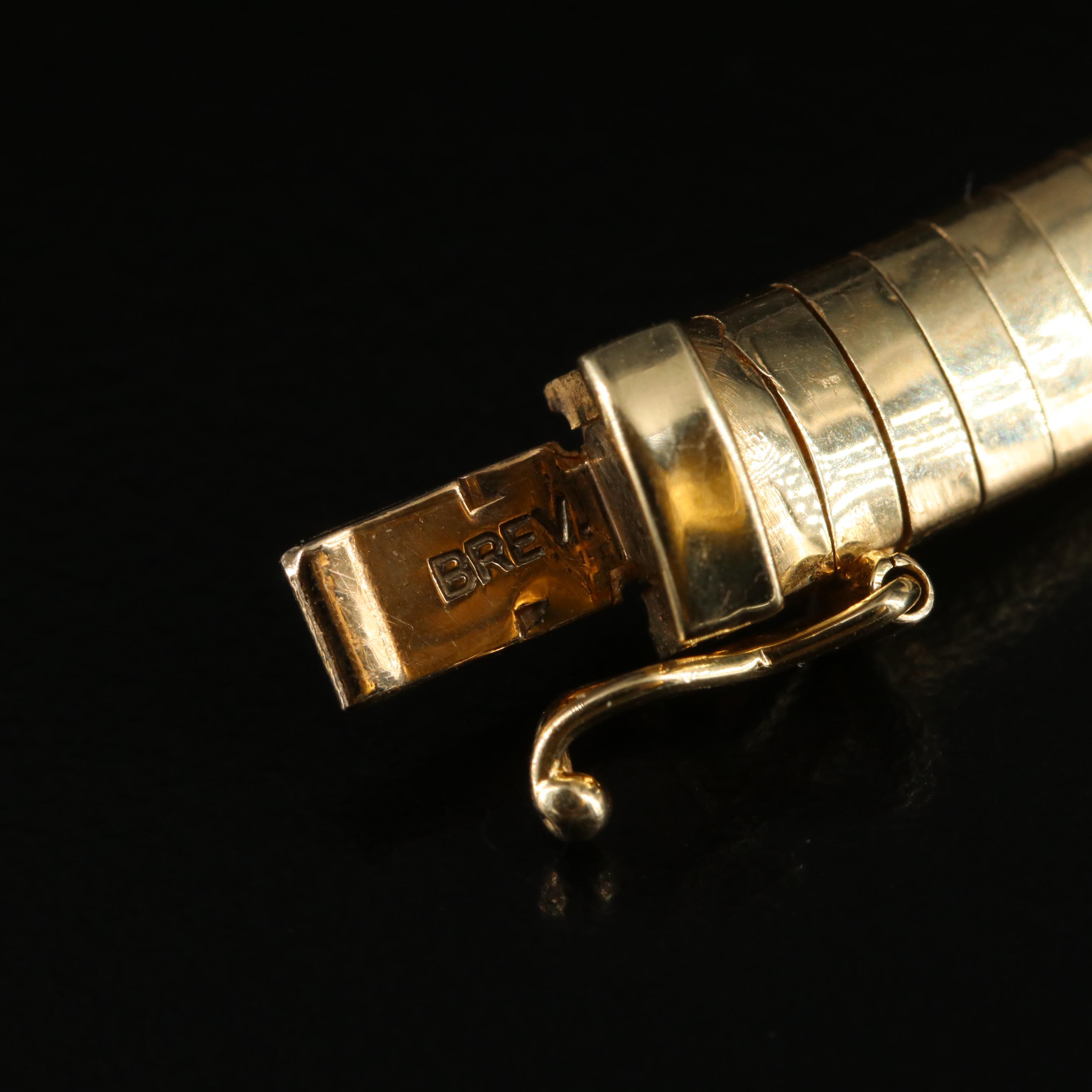 Italian UnoAErre 14K Graduated Omega Chain Necklace | Everything But ...